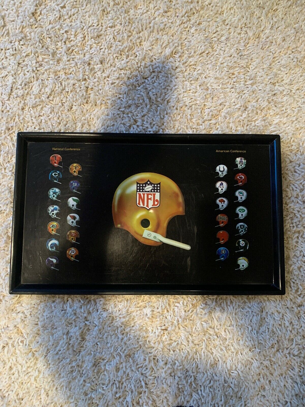 Vintage 1971 NFL Teams Plastic Platter / American & Nation Conference ...