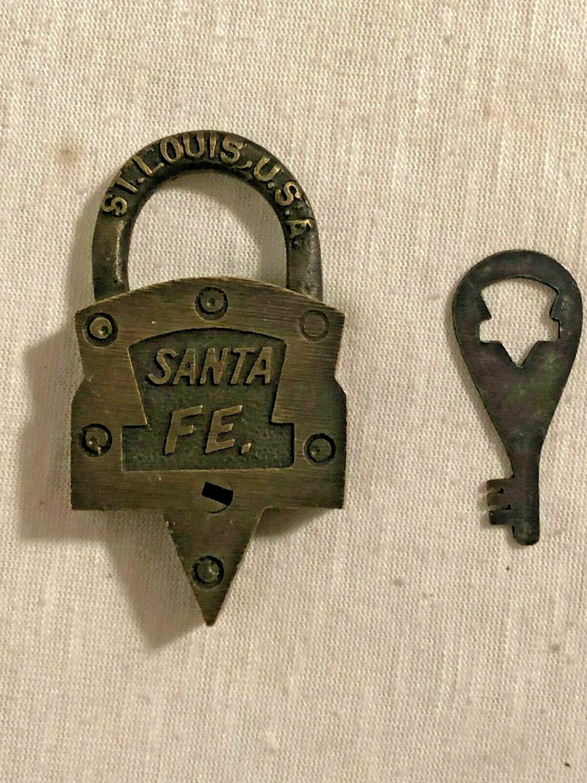Antique Vintage EC SIMMONS KEEN KUTTER LOCK With KEY Padlock USA ...