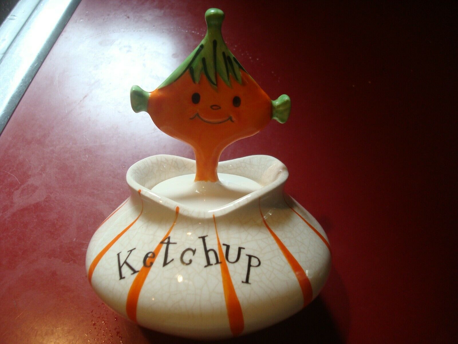 Holt Howard Ketchup 1958 Pixie Ware Condiment Ceramic Jar And Spoon ...