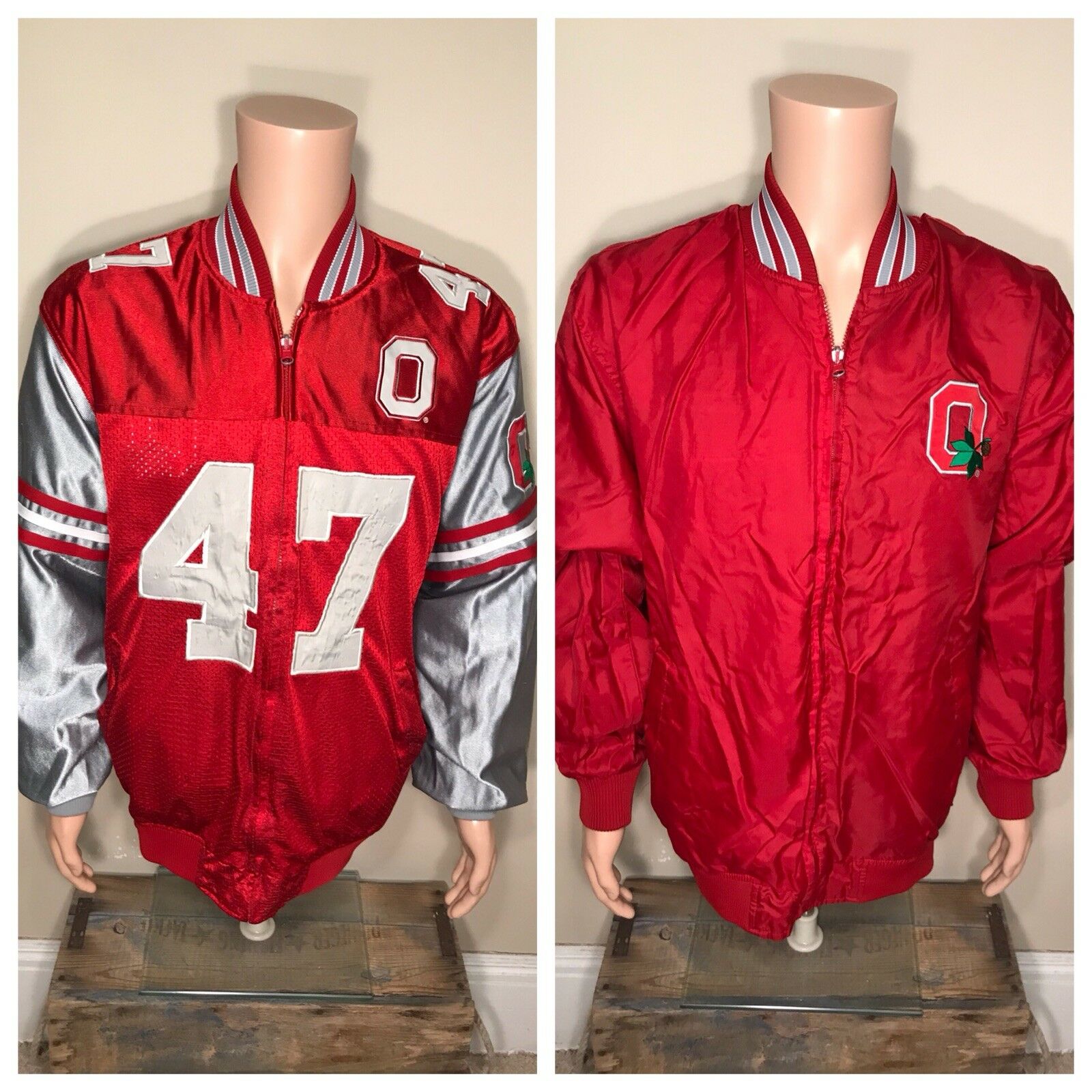 Vintage Ohio State OSU Reversible Xtreme Fanz Football Jersey Jacket XL ...