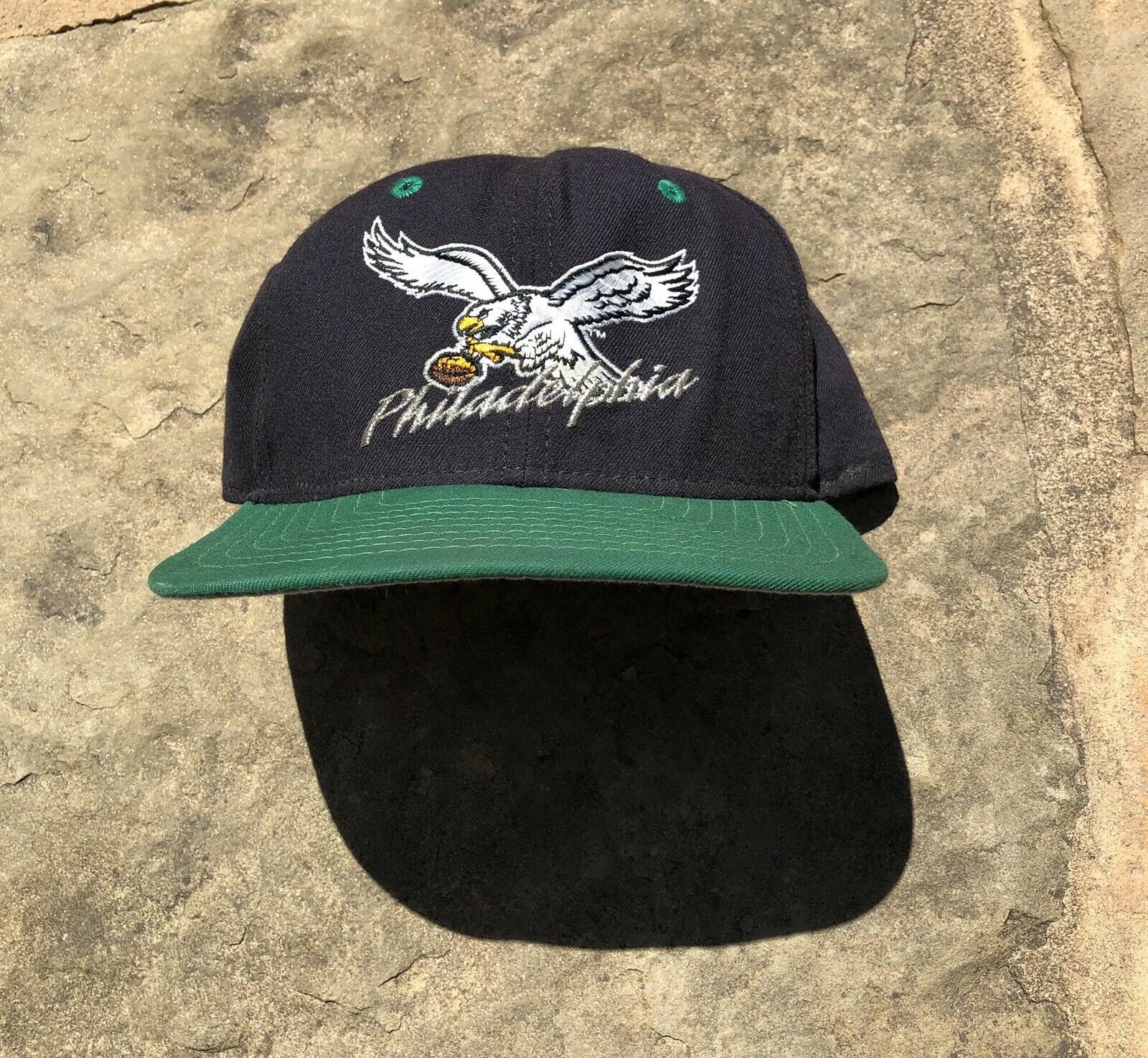 Vintage NFL Philadelphia Eagles Football Era Snapback Black Hat | #19175878