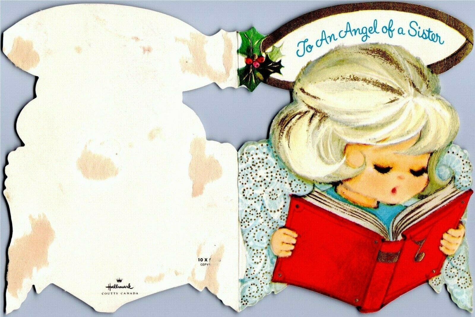 Hallmark Diecut Mod MCM Pixy Angel Pretty Girl Lady VTG Christmas ...