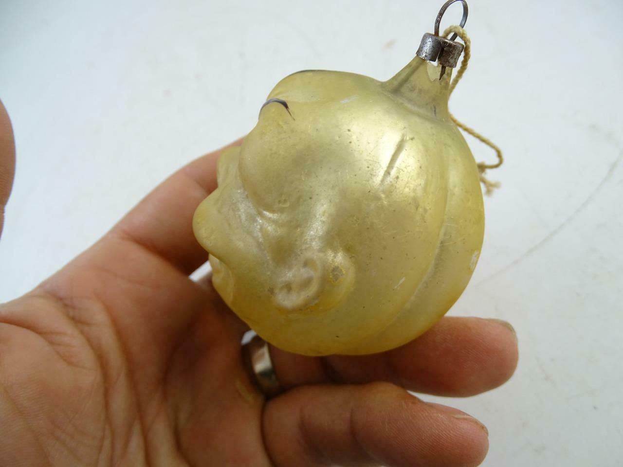 Antique German Glass Figural Christmas Ornament Creepy Face Japanese ...
