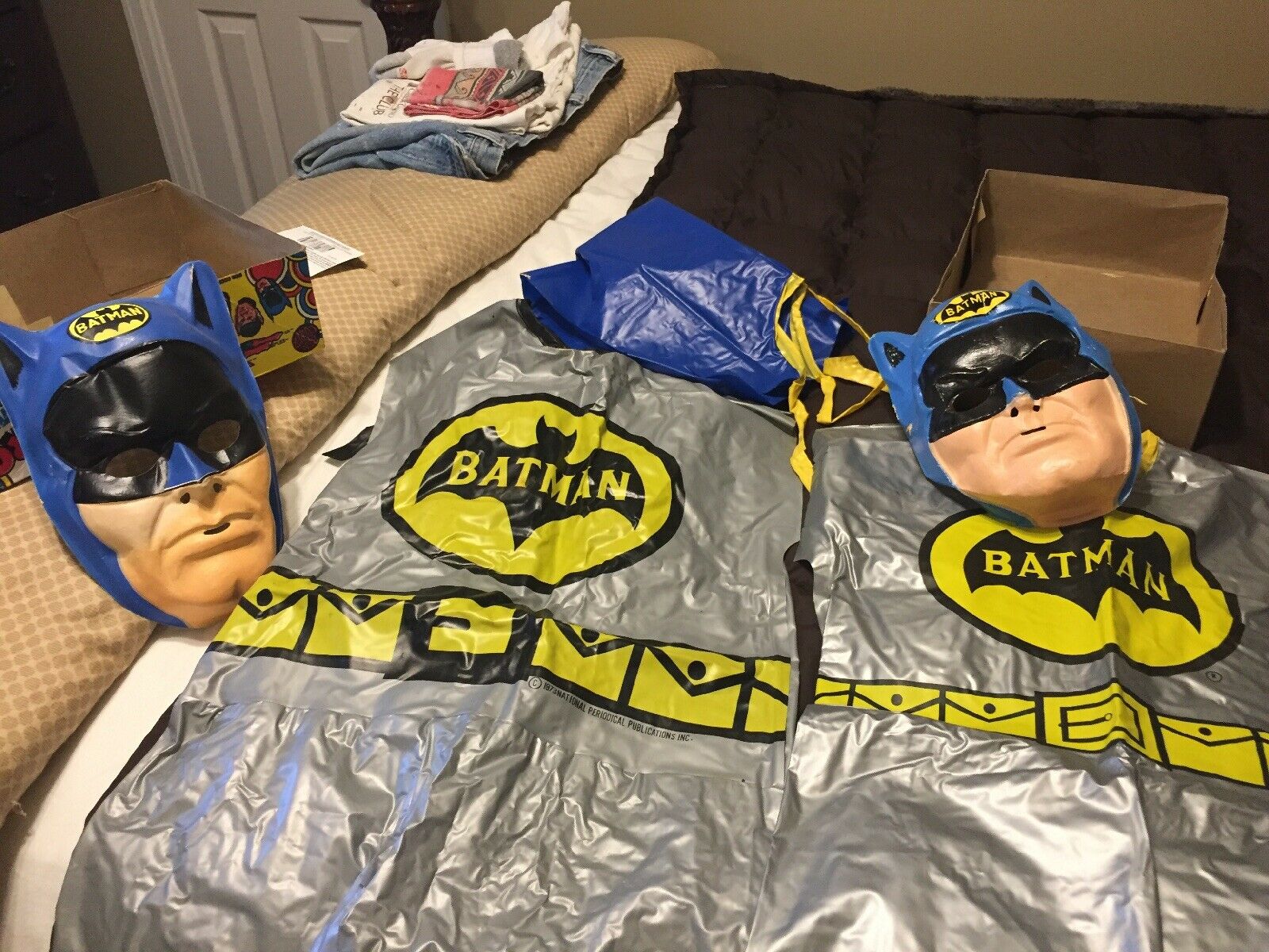 2 Rare Vintage Ben Cooper Batman Hero Halloween Costume 1978 & 73 ...