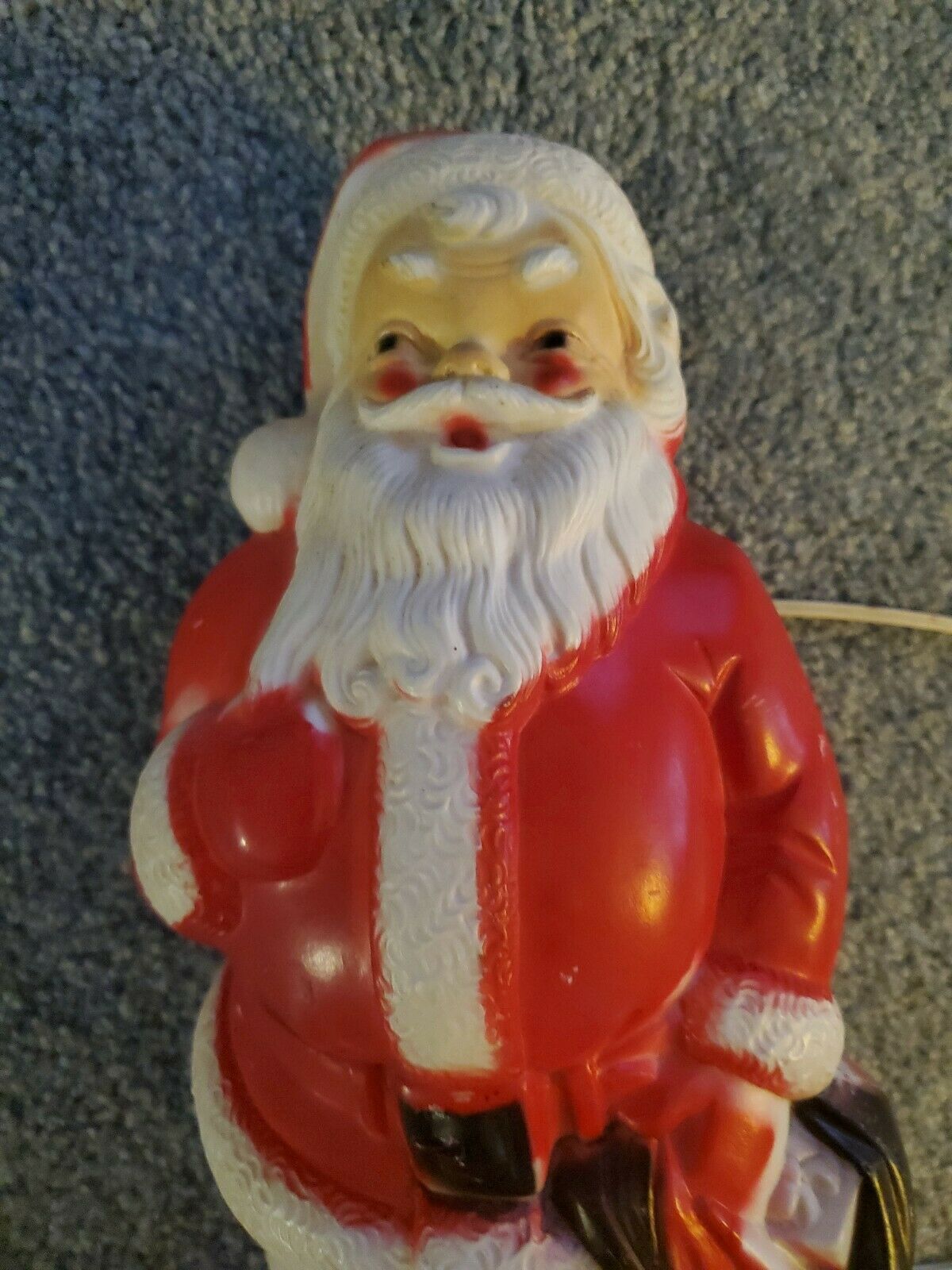 Vintage Christmas Empire Plastic 13 " Blow Mold Santa Claus Lighted ...