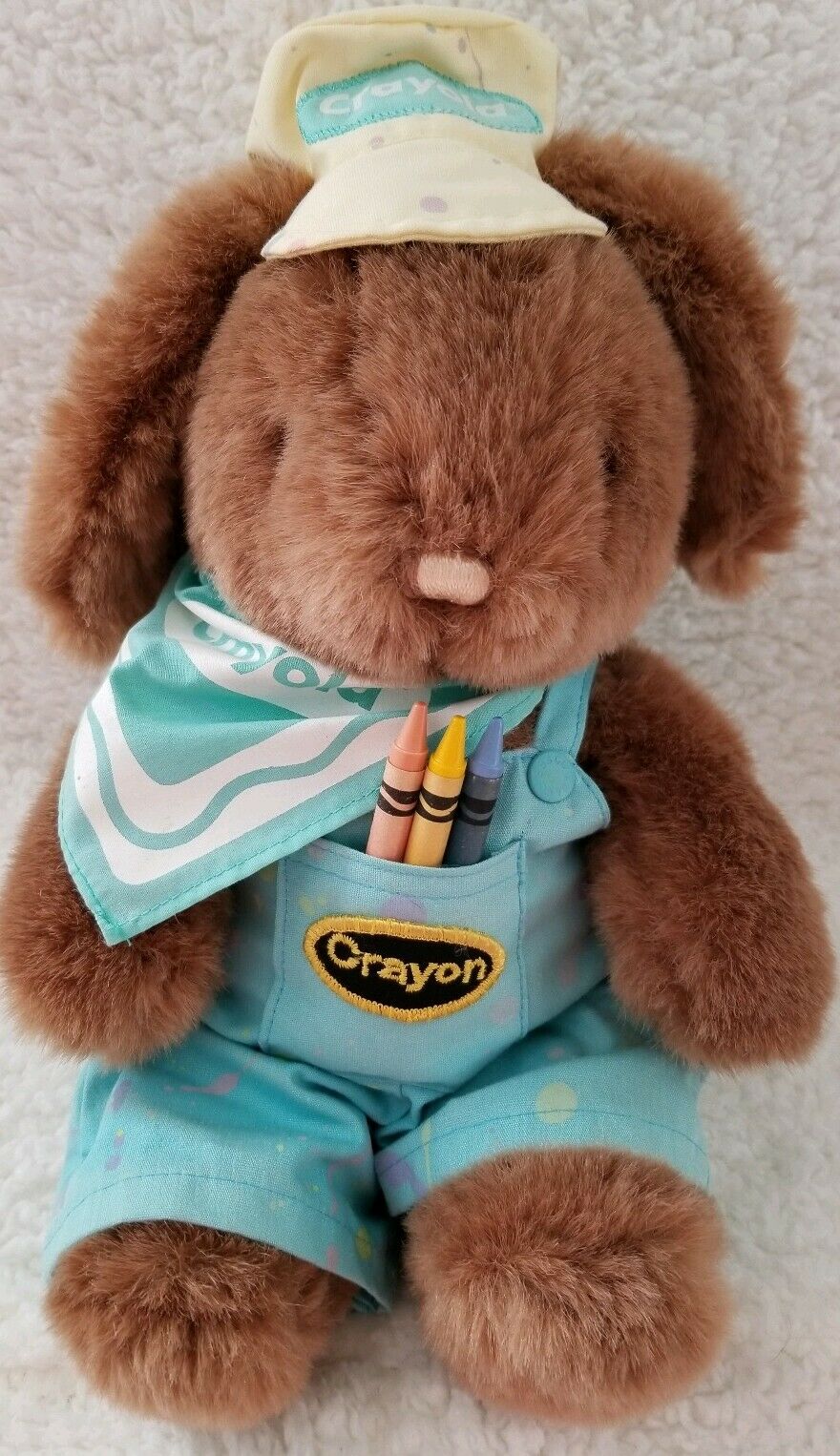Vintage 1986 GUND Crayola Crayon Bunny Rabbit Brown Plush Stuffed RARE ...