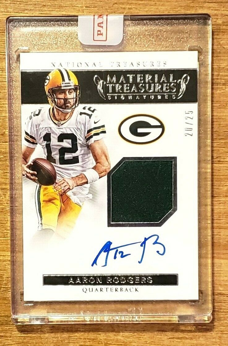 2017 Panini National Treasures Aaron Rodgers Patch Autograph 20/25 ...
