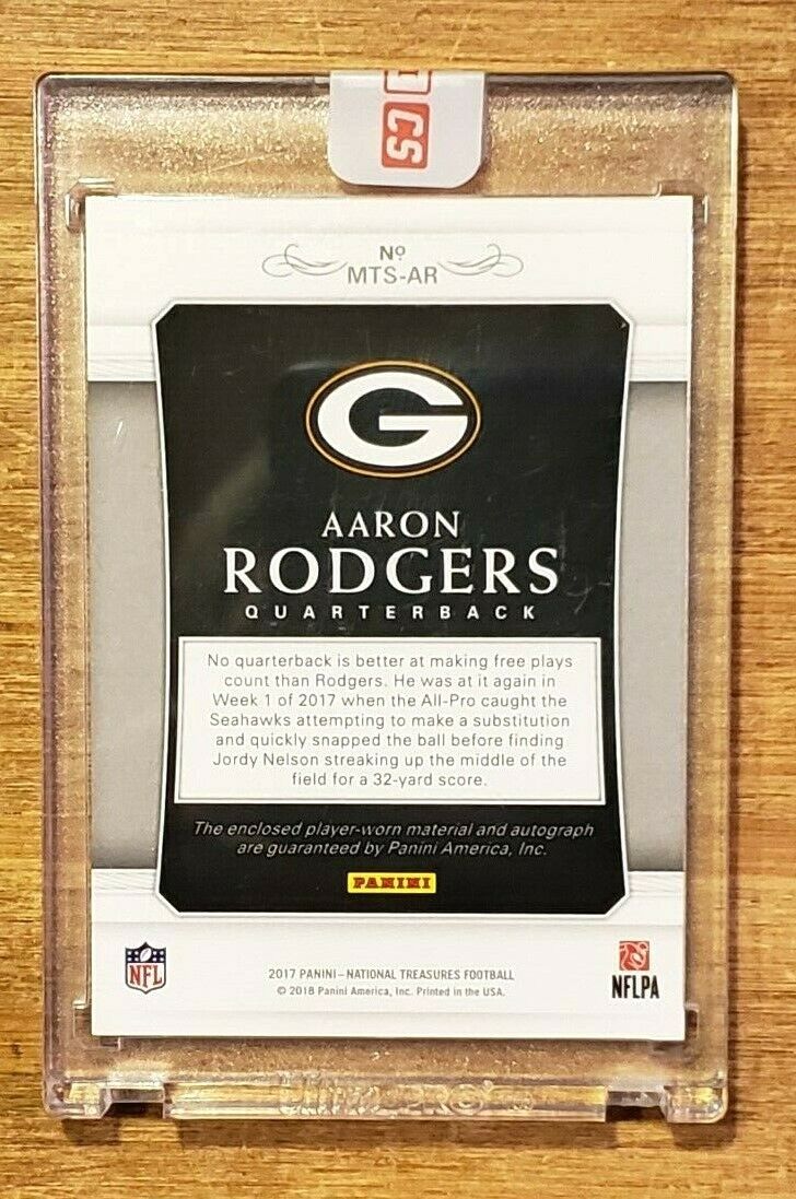 2017 Panini National Treasures Aaron Rodgers Patch Autograph 20/25 ...