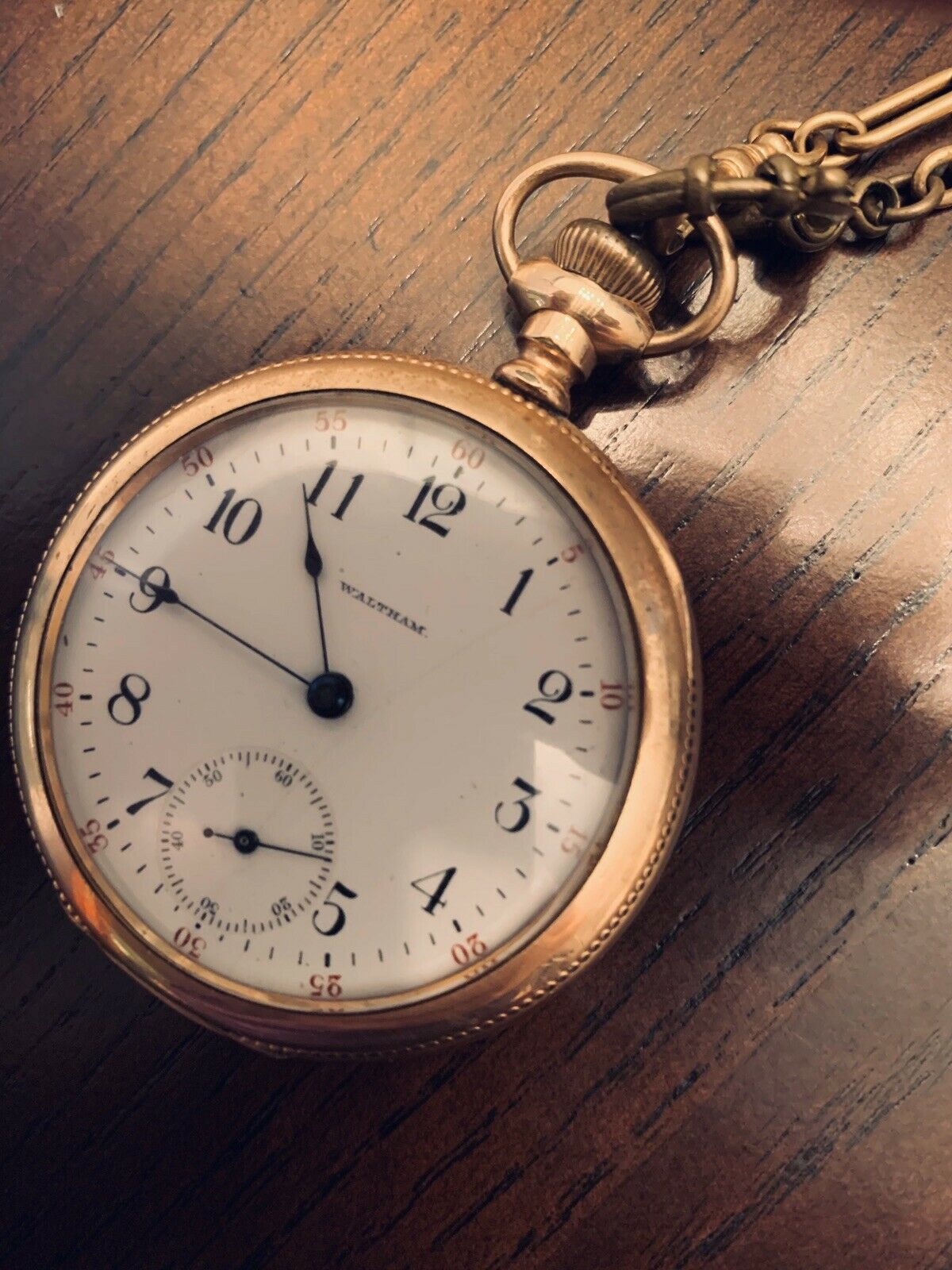 Antique C. 1899 Waltham Pocket Watch Warranted Crescent 25 Years Case ...