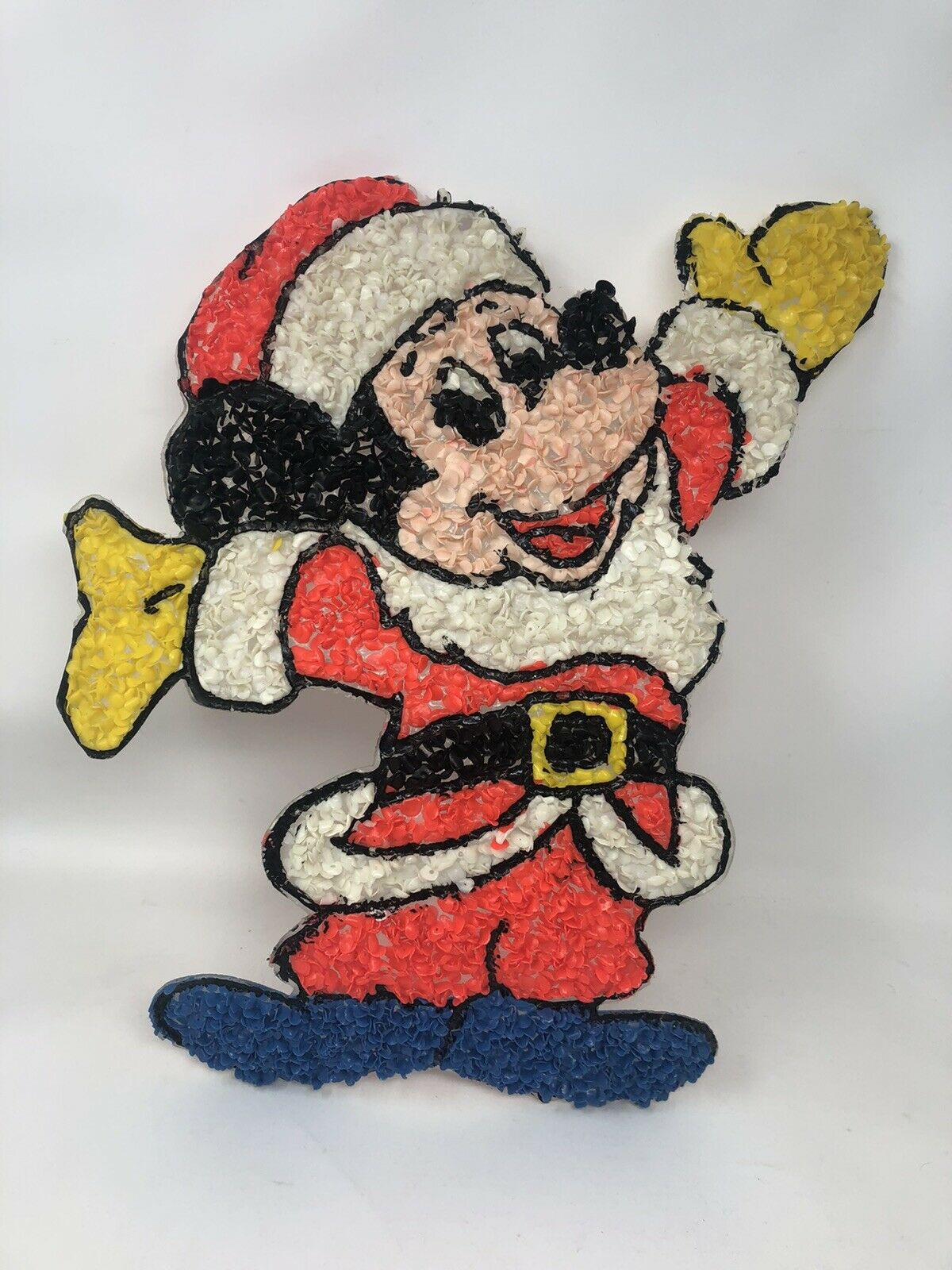 RARE Vintage Disney Mickey Mouse Santa Melted Popcorn Christmas ...