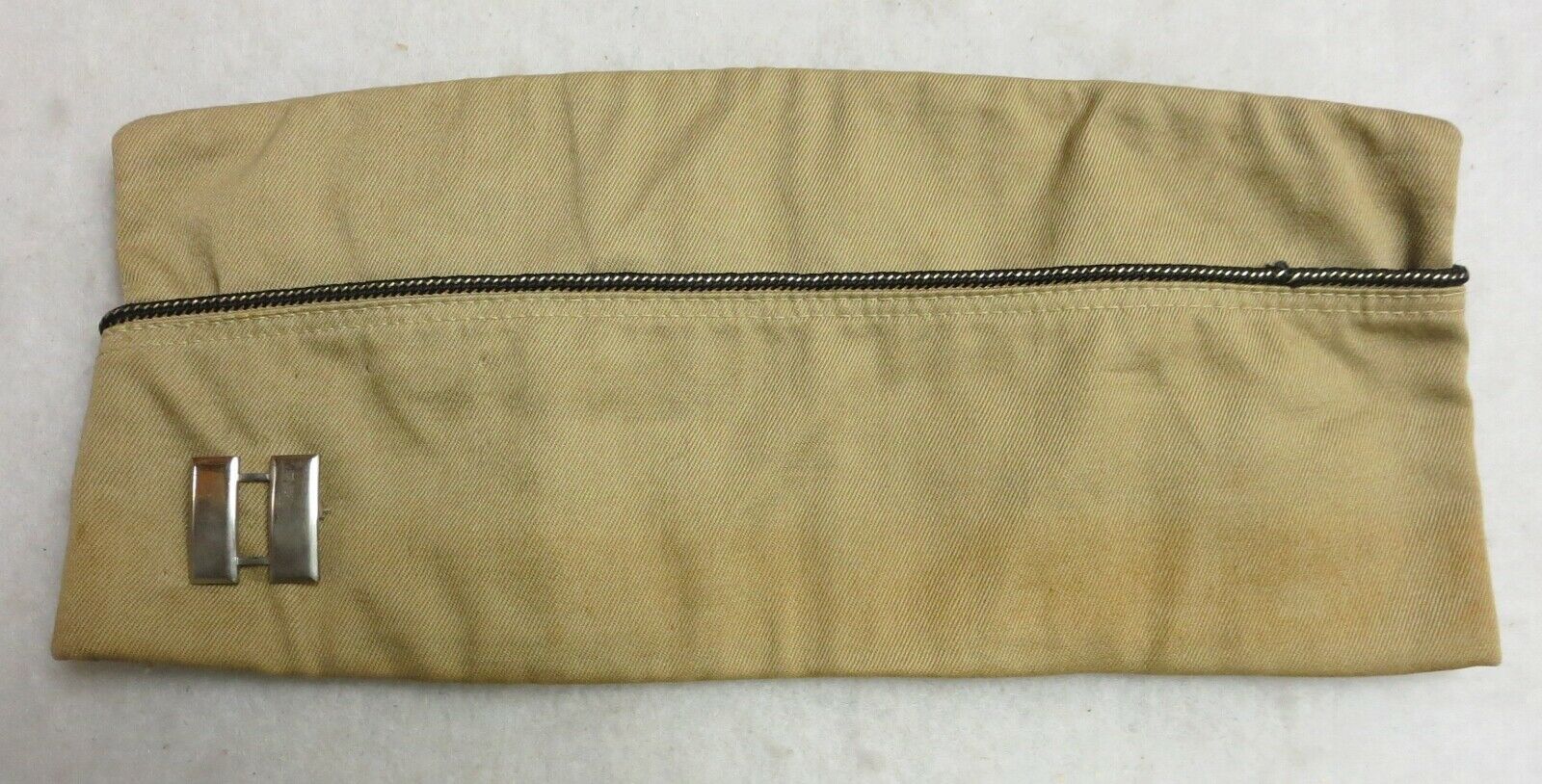 WW2 Vintage US ARMY MEDICAL CAPTAIN Named OVERSEAS CAP TAN GARRISON HAT ...