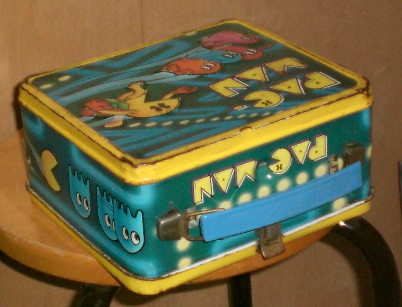 Vintage Aladdin Pacman Metal Lunch Box W/Original Thermos Complete ...