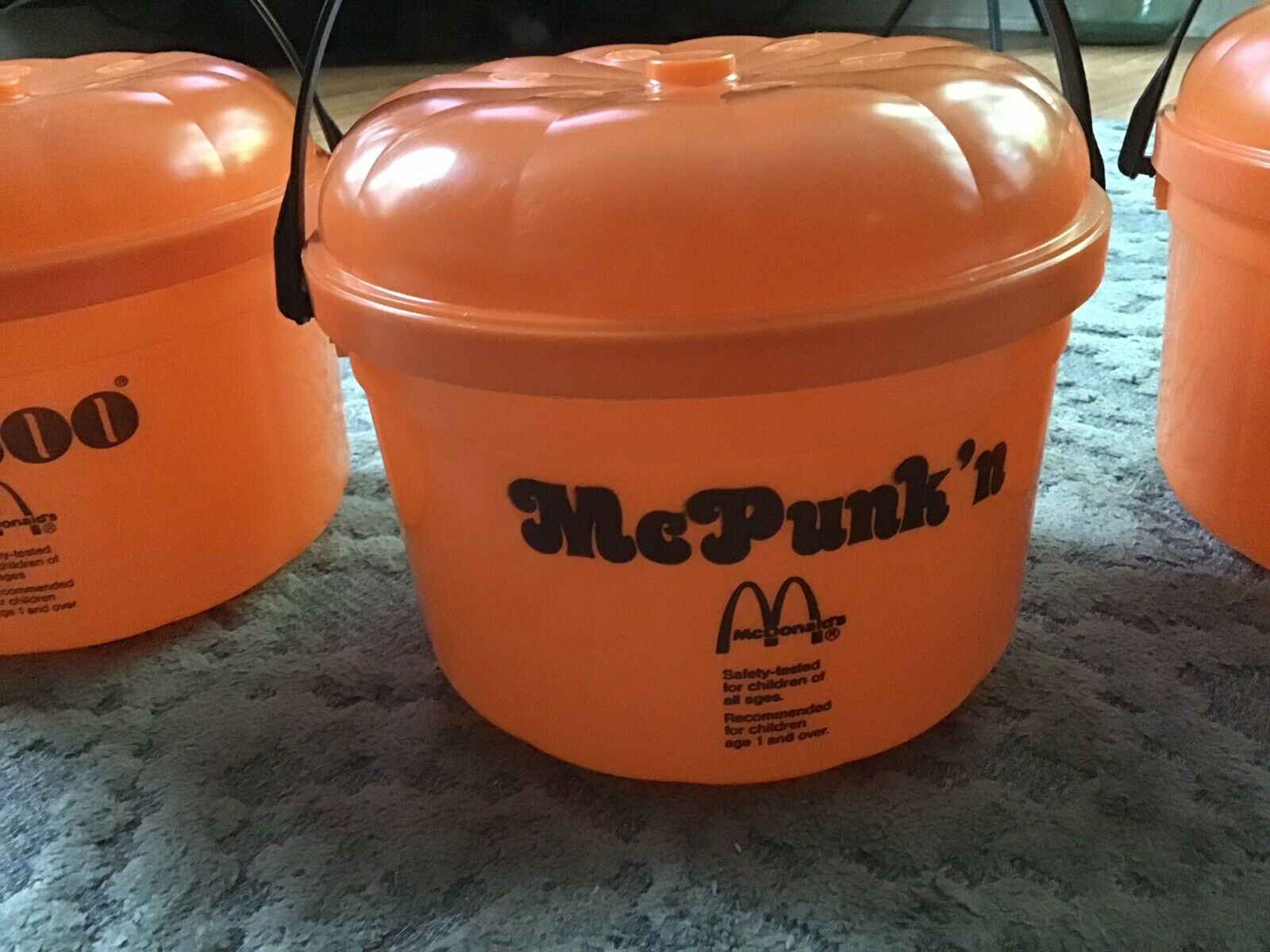 Vintage 1986 McDonald’s Pumpkin Trick Or Treat Halloween Candy Bucket ...