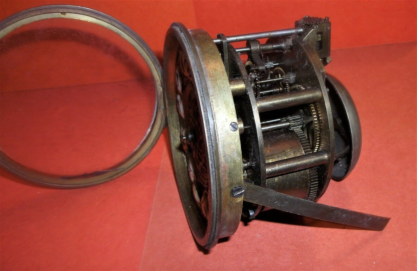ANTIQUE FRENCH 8 DAY BELL STRIKE CLOCK MOVEMENT WITH PENDULUM. FOR ...