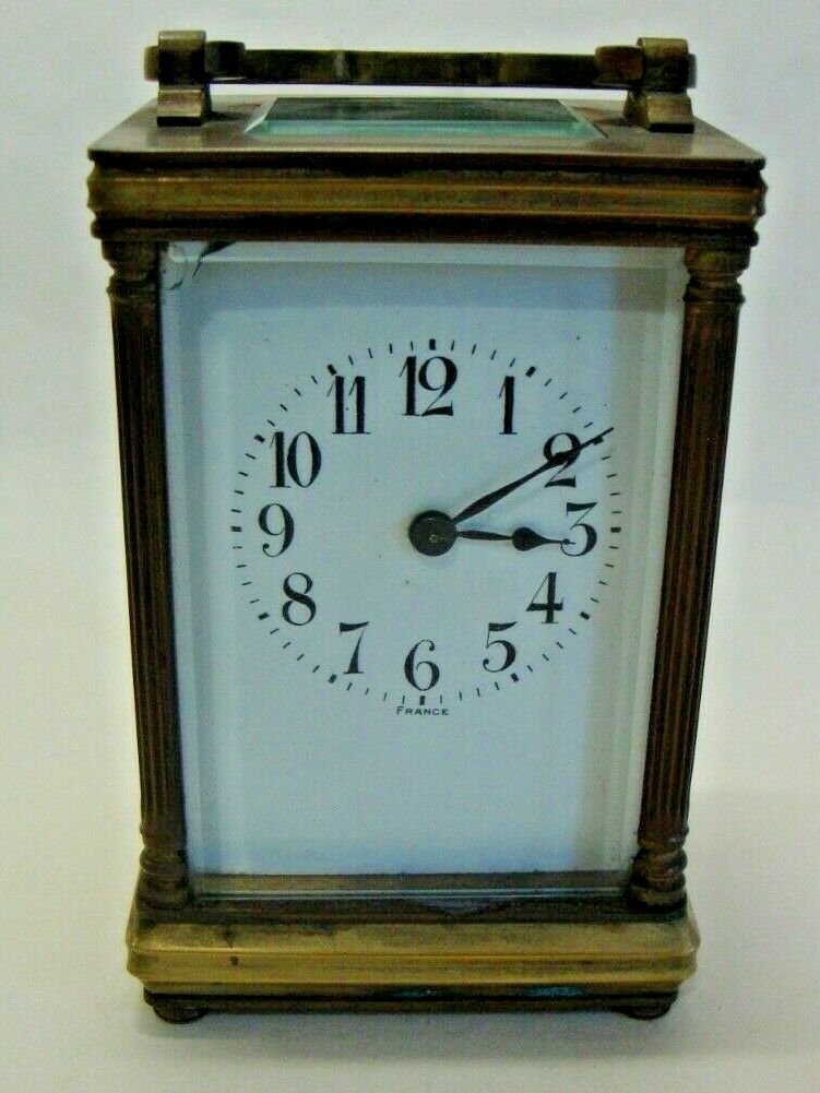 Early 20th Century Brass Cased Carriage Clock Made In France. | #19452588