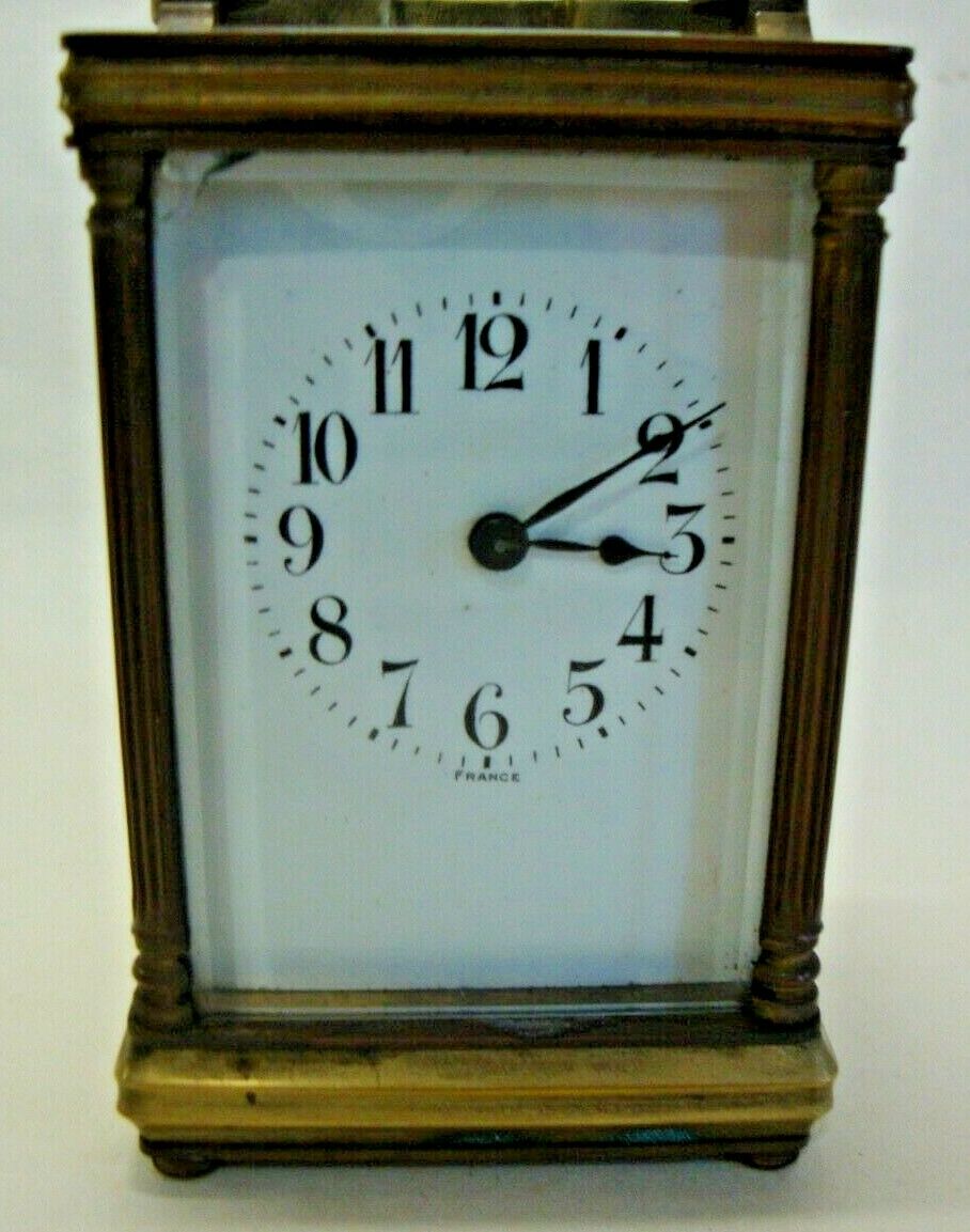 Early 20th Century Brass Cased Carriage Clock Made In France. | #19452588