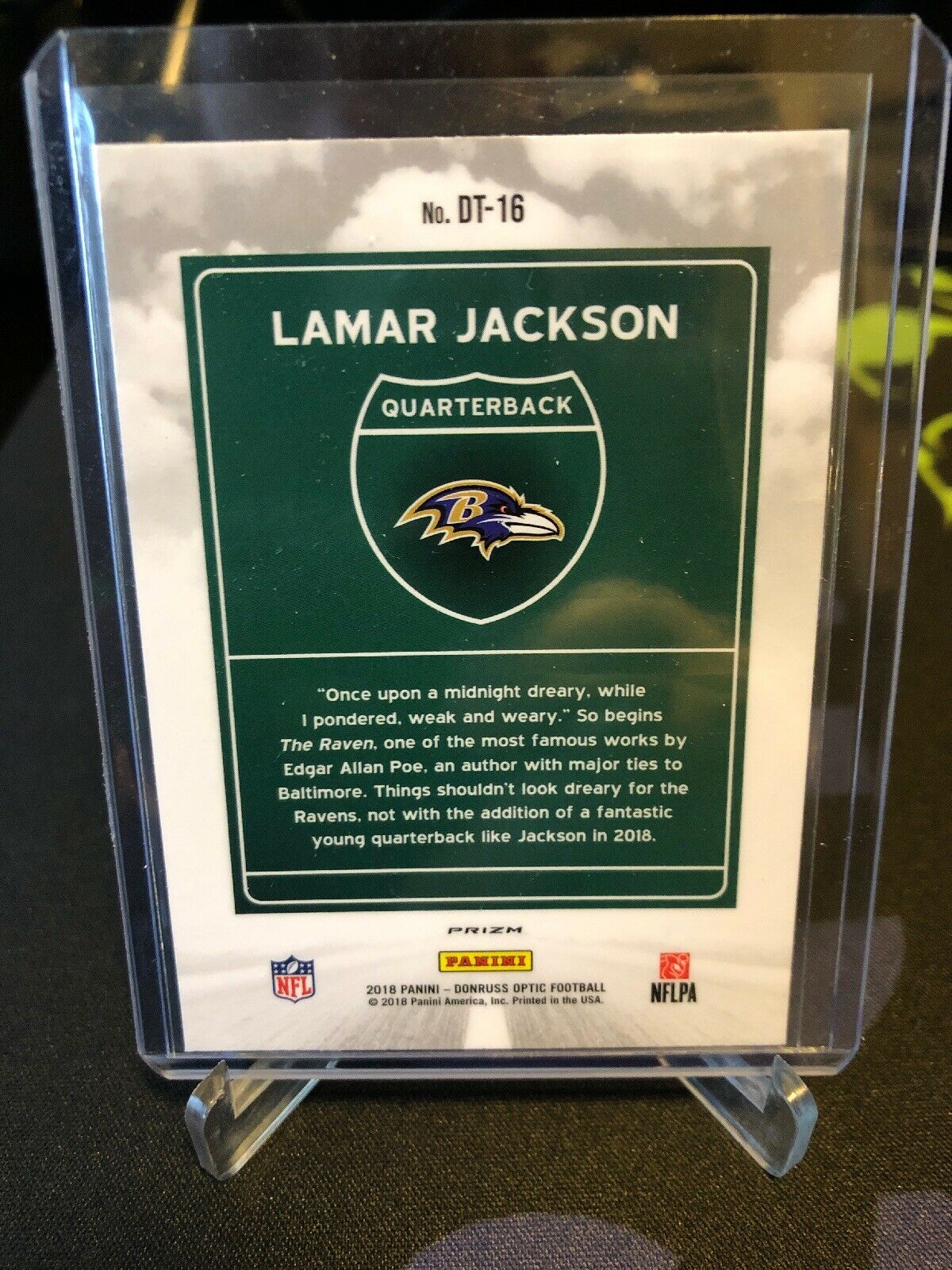2018 PANINI DONRUSS OPTIC FOOTBALL LAMAR JACKSON CASE HIT DOWNTOWN RC ...