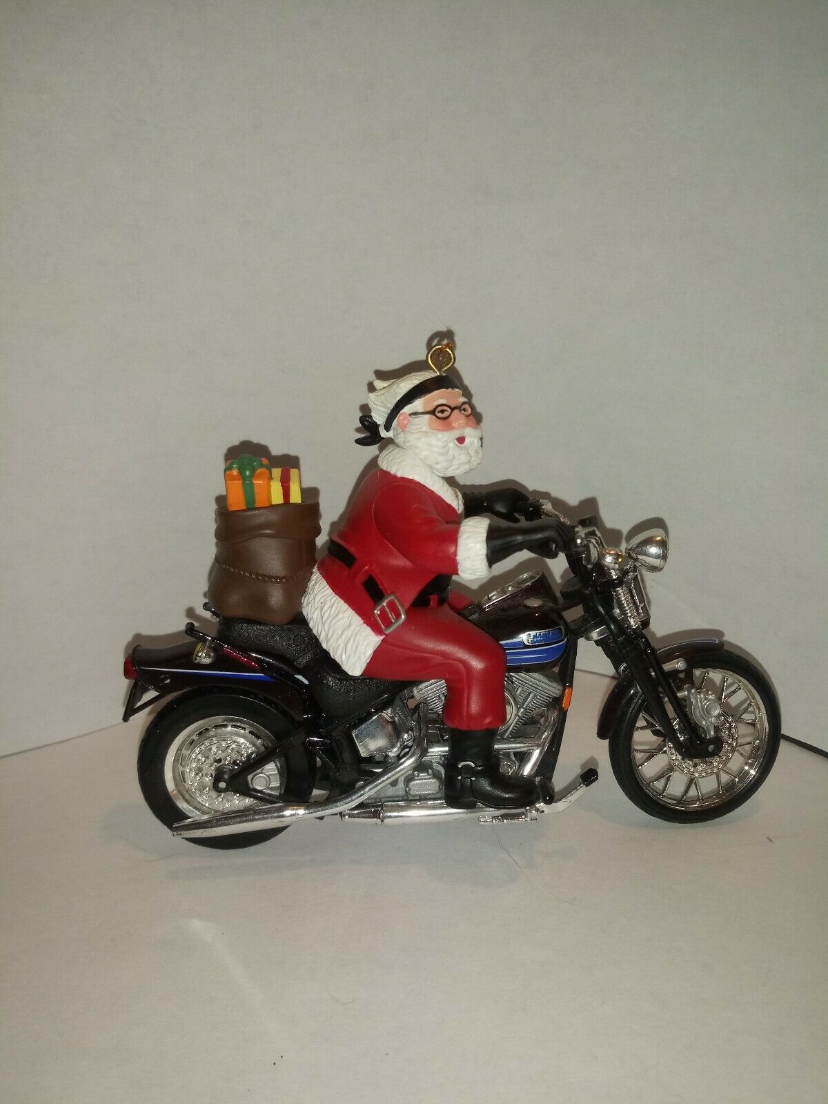 Old St. Nick, Santa On Harley - Davidson Motorcycle Vtg Christmas Tree ...