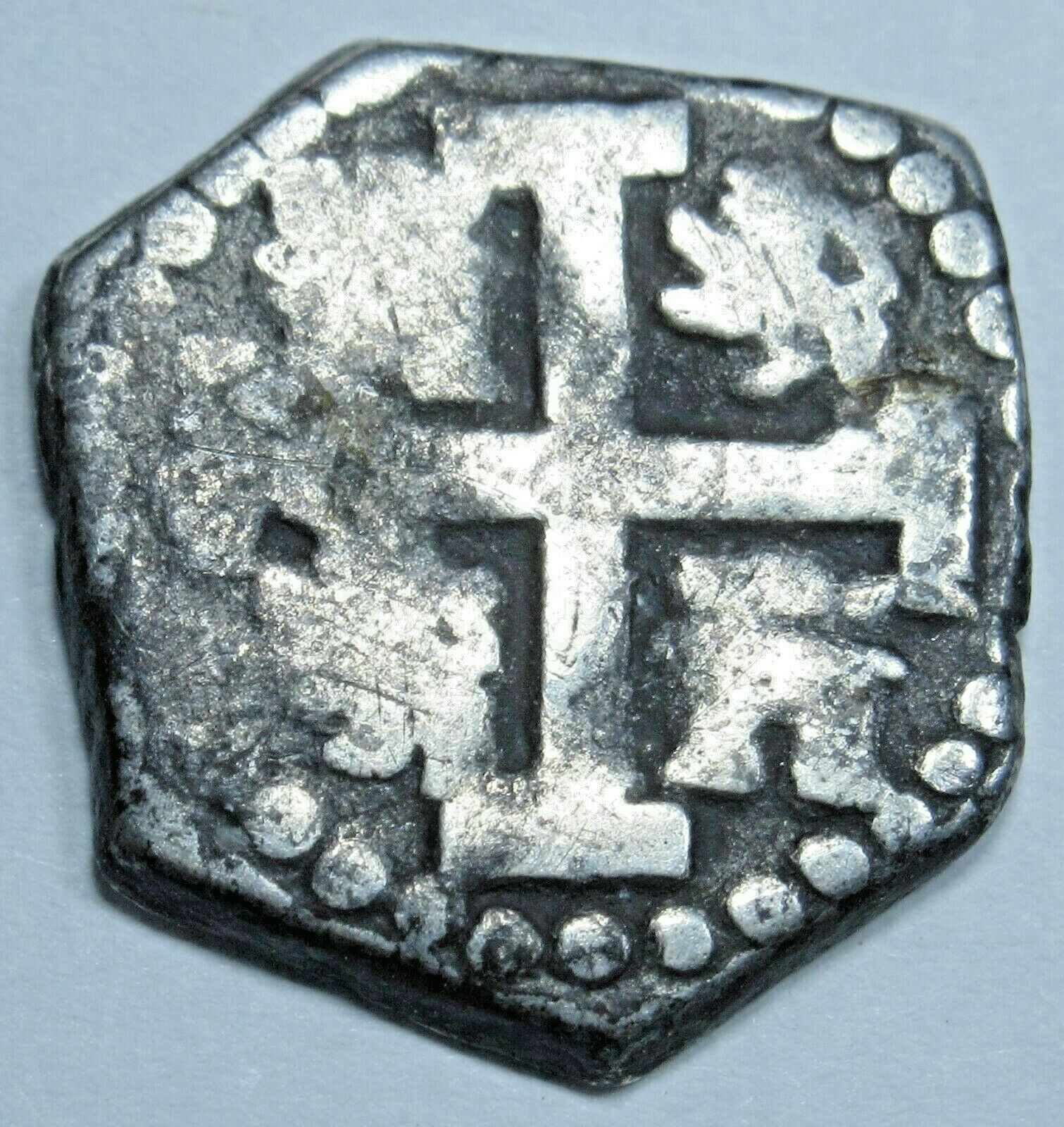 1684 - 1701 Spanish Lima Silver 1/2 Reales Piece Of 8 Real Antique ...