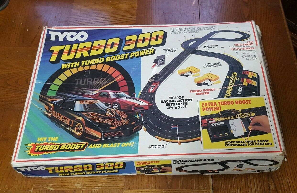 Vintage 1984 TYCO Turbo 300 W/Turbo Boost Power - Slot Cars Track Set ...