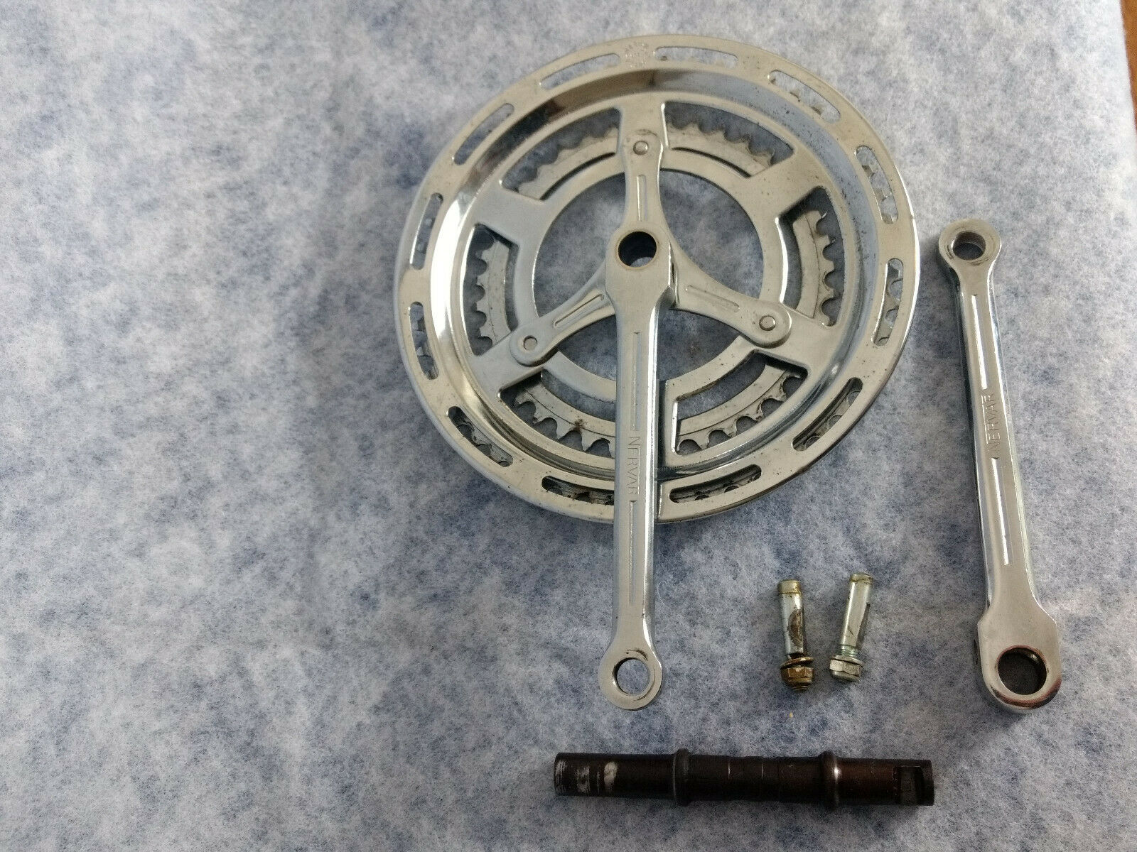 Vintage Nervar Cottered Road Bike Crankset Double 170mm 52/39 Made In ...