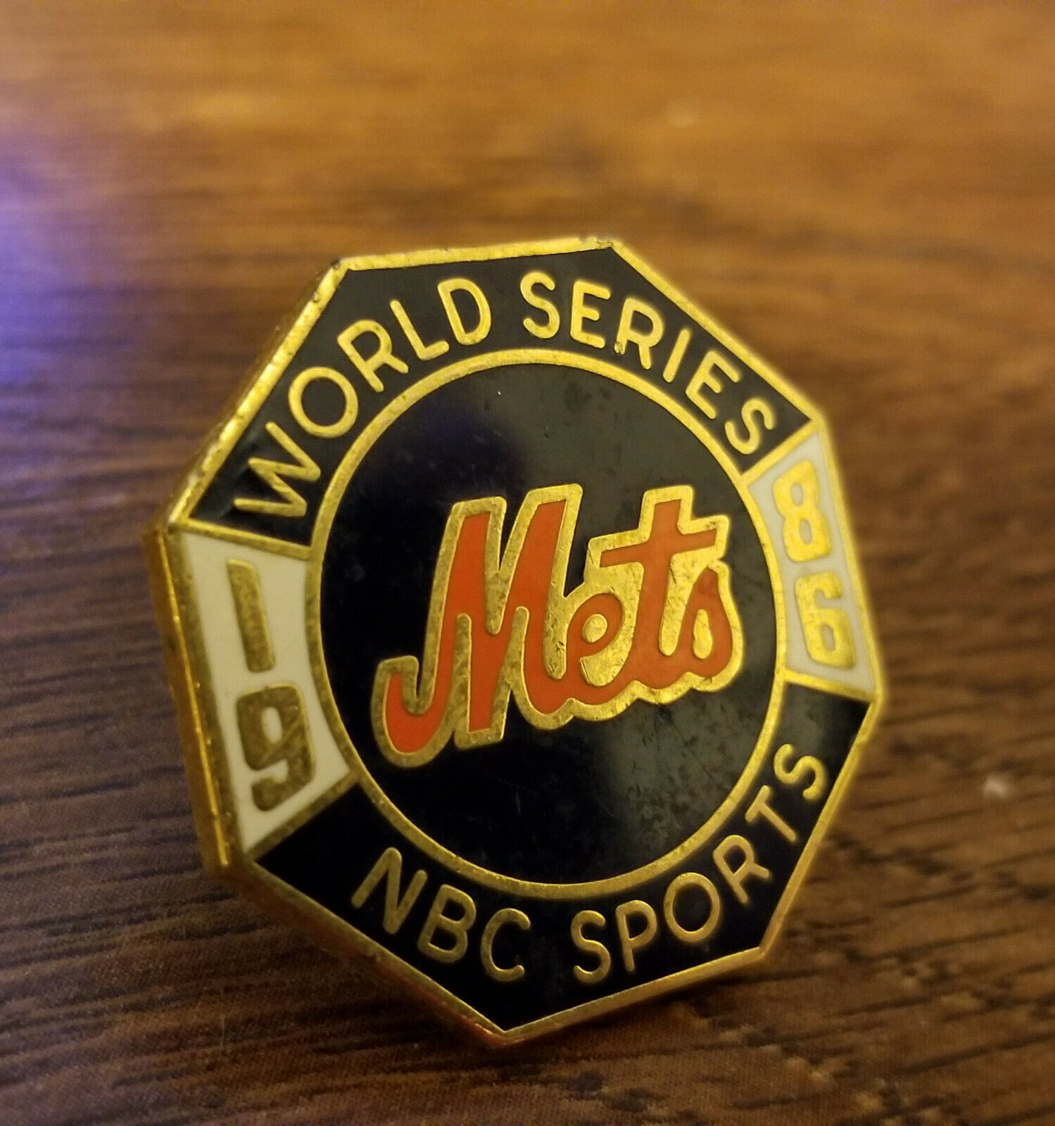 1986 York Mets World Series Press Pin For NBC Sports By Balfour Vintage ...