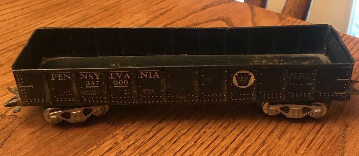 VINTAGE O Scale Pennsylvania PRR 347000 Black Train Car Railroad Coal ...