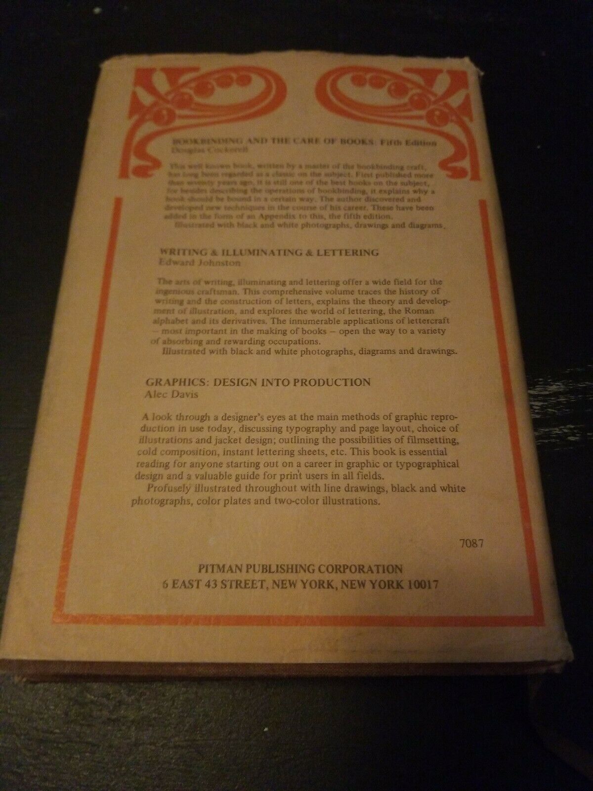 Eric Burdett / THE CRAFT OF BOOKBINDING A PRACTICAL HANDBOOK 1975 ...