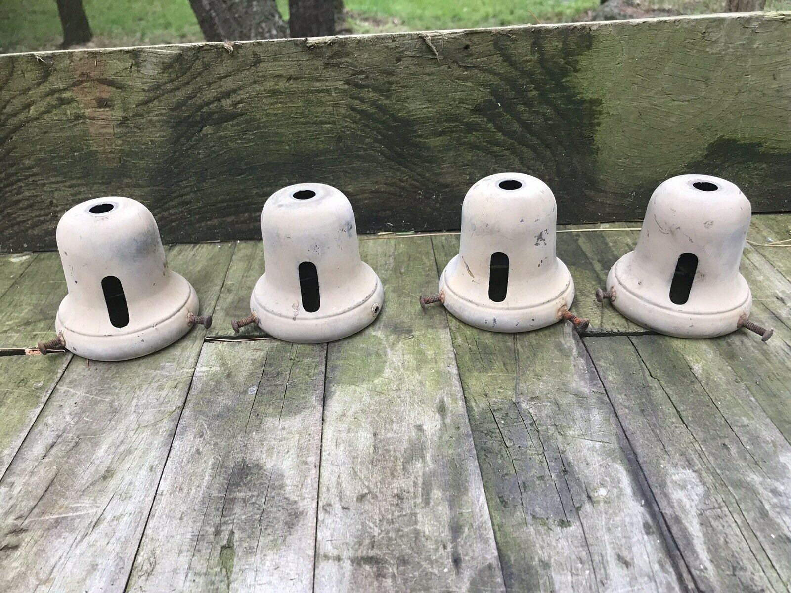4 ANTIQUE VINTAGE CHANDELIER LIGHT FIXTURE SOCKET COVER SHADE HOLDER ...