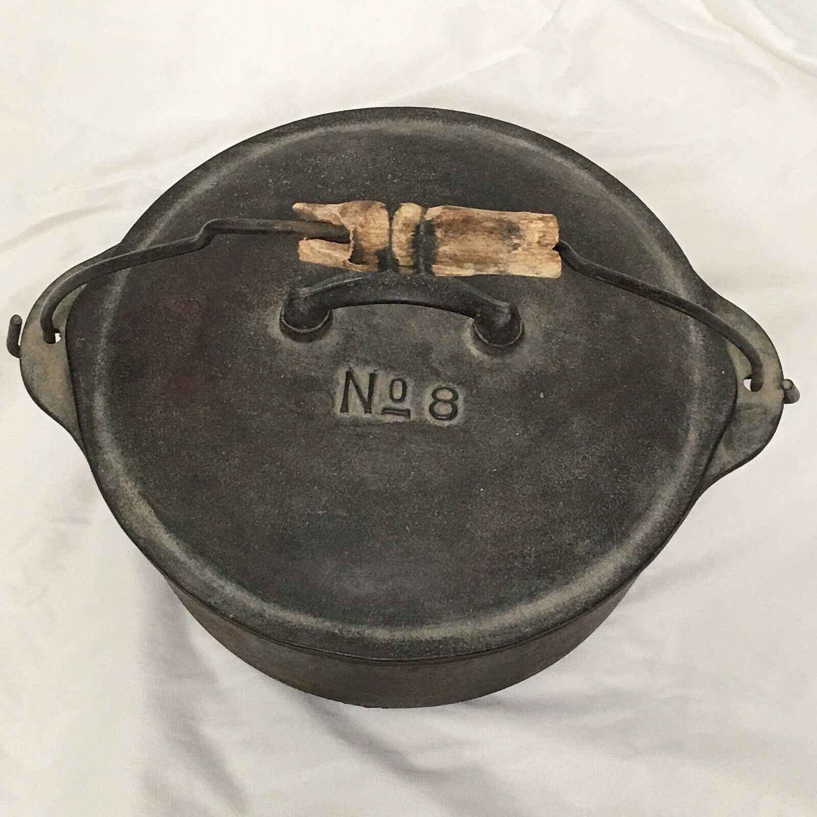 Antique Cast Iron Griswold No 8 Dutch Oven Pot With Lid Erie Pa | #18943695