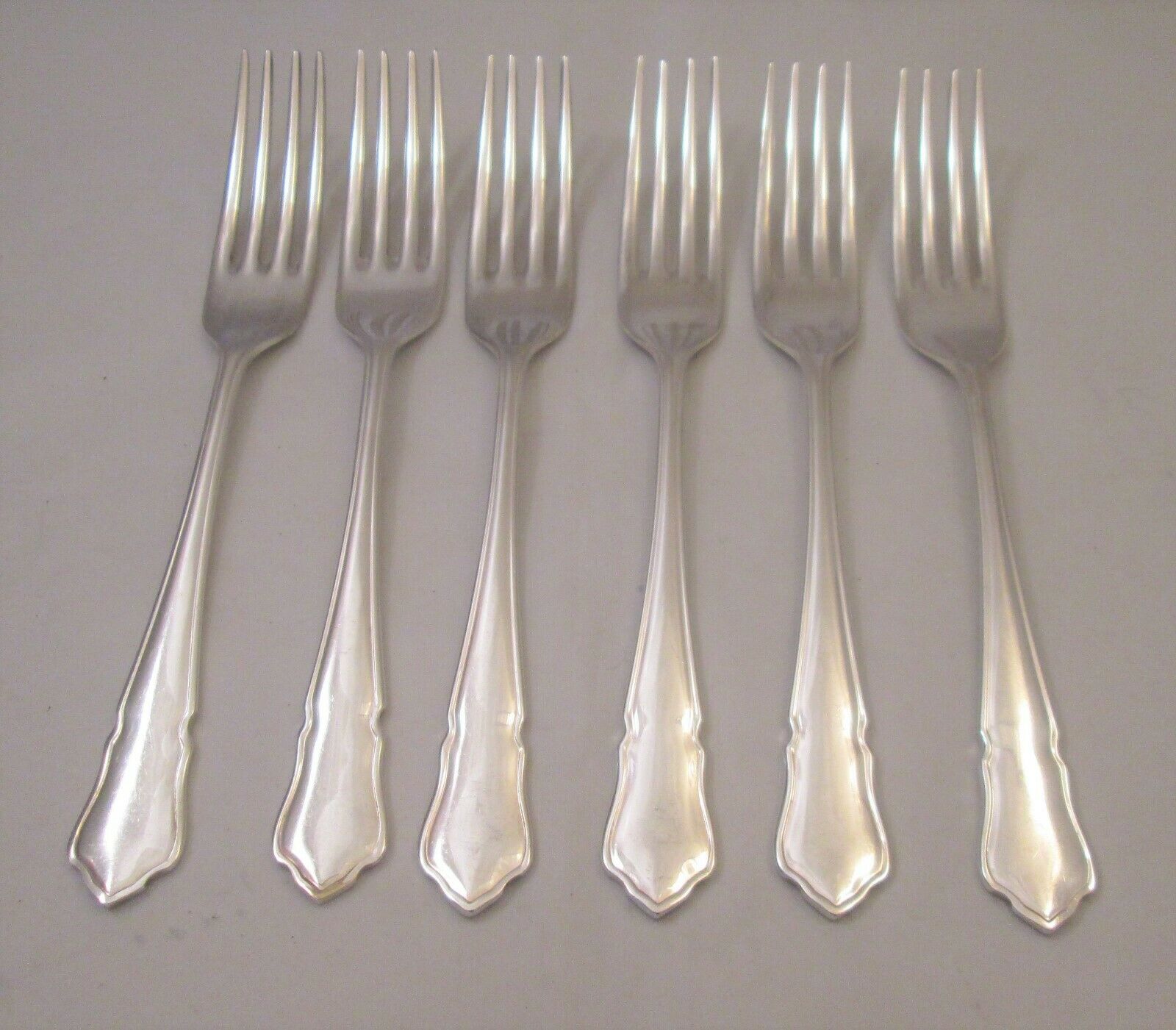 A Good Set Of 6 Vintage Silver Plate Dinner Forks - Dubarry Pattern ...