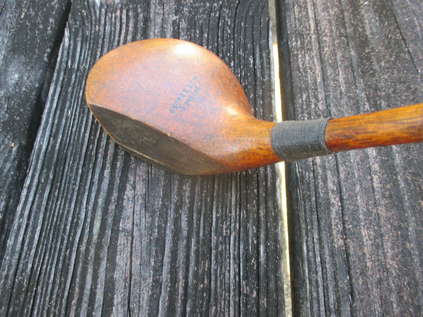 Old Vintage Antique Wood Hickory Shaft George Low Special Brassie Golf ...
