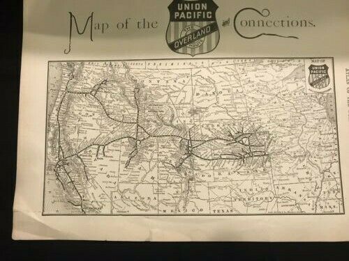 Map Of Union Pacific Railroad Connections, 1889 | #19436364