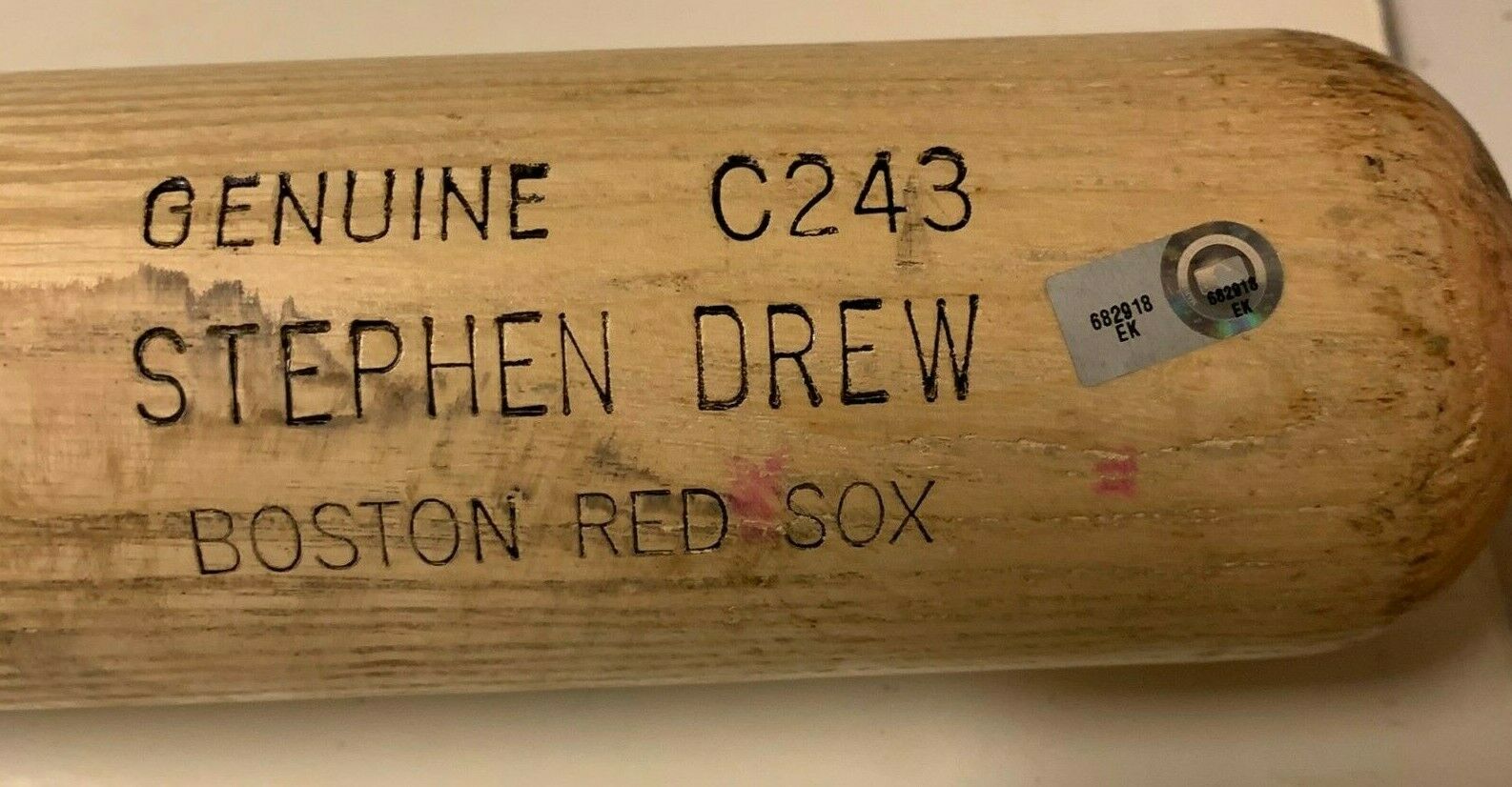 2013 Stephen Drew Game Louisville Slugger Model C243 Bat MLB Holo Red ...