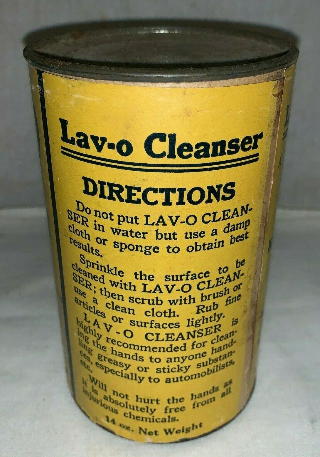 ANTIQUE LAV - O CLEANSER TIN VINTAGE MILWAUKEE WI CLEANER POLISH SOAP ...
