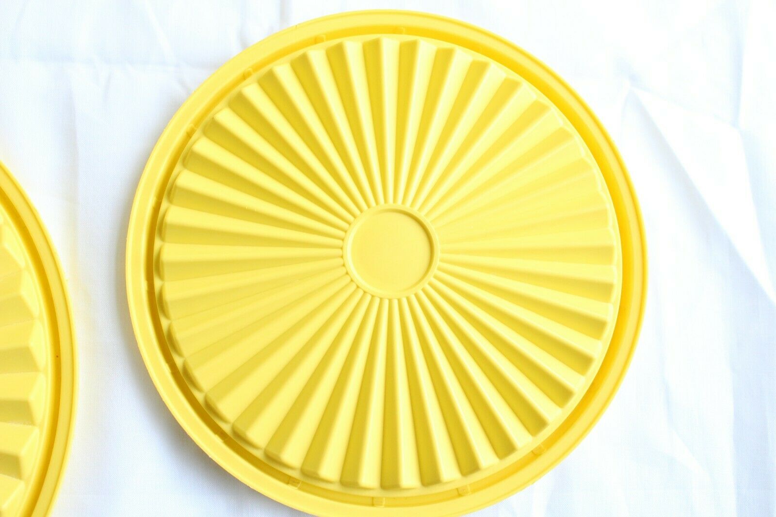 Vintage Tupperware Yellow Canister Set Of Two With Lids Flour Tea Sugar ...