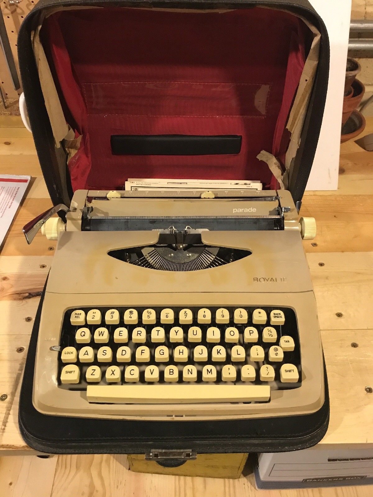 Vintage Royal Parade Portable Typewriter With Case Made In Holland ...