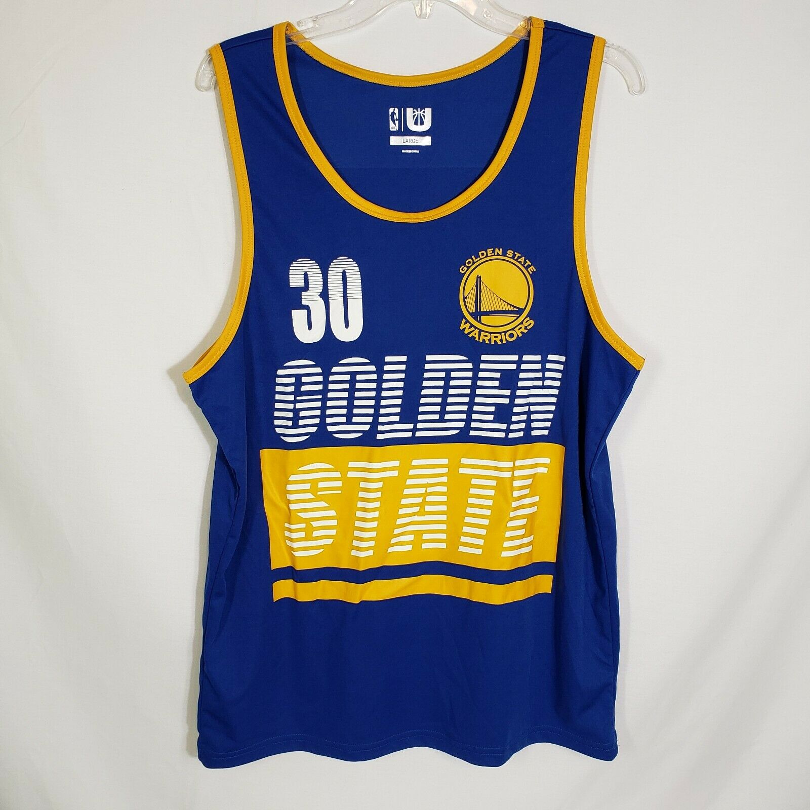 NBA U Men ' S Large Golden State Warriors Steph Curry 30 Blue Jersey ...