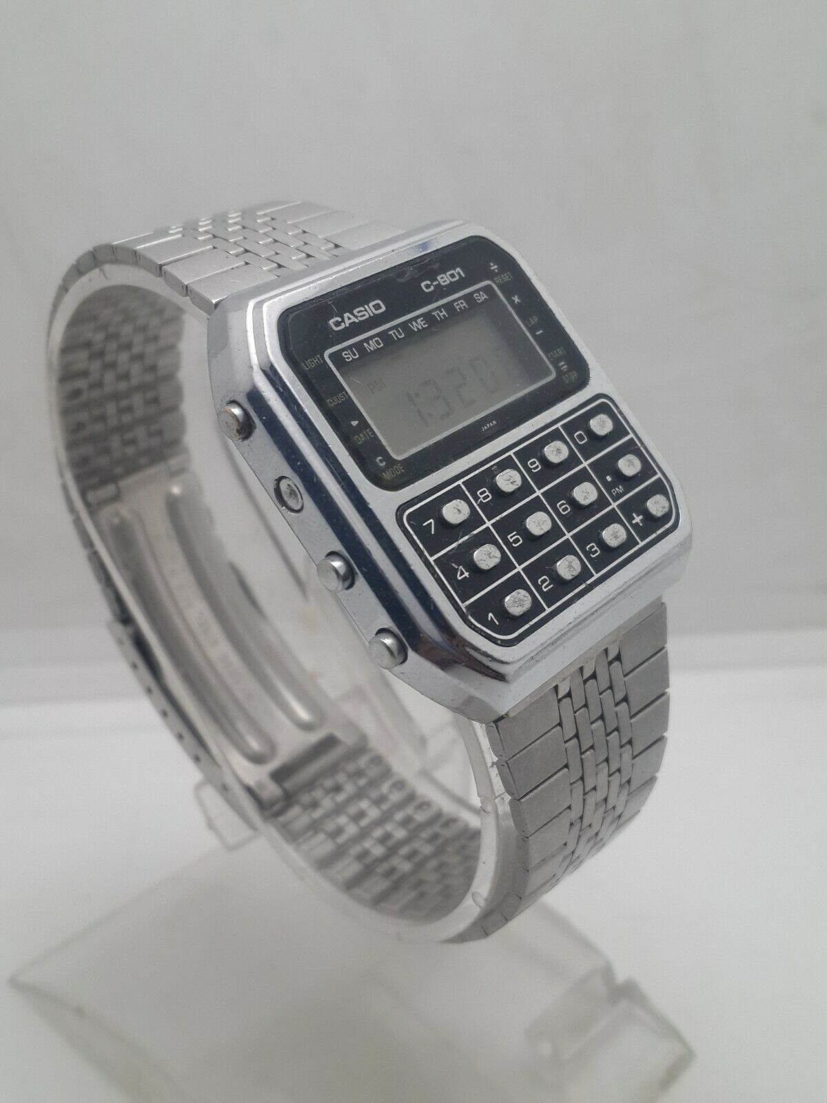 Vintage Casio 133 C - 801 CALCULATOR LCD DIGITAL QUARTZ WATCH | #18763910
