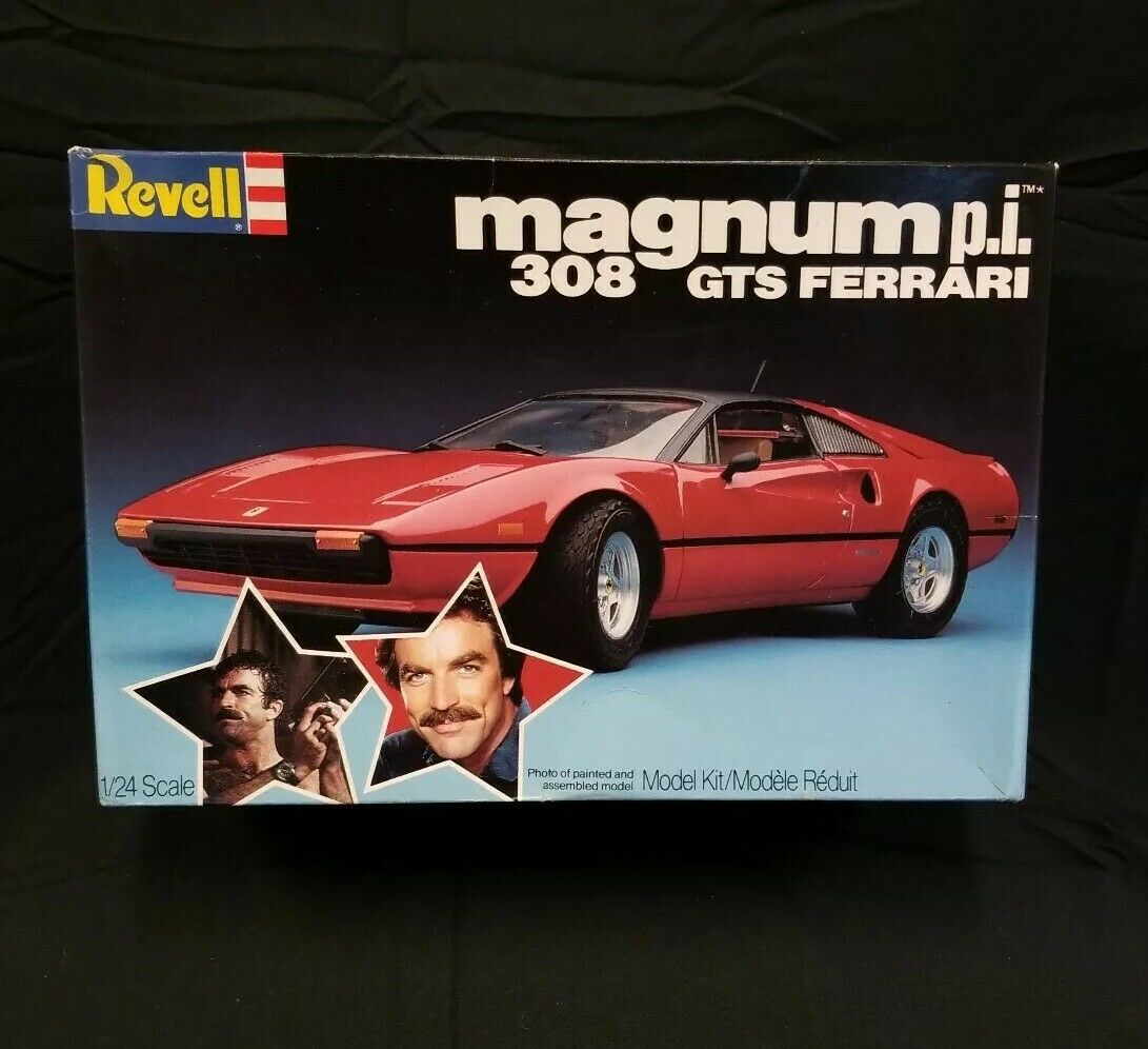 Vintage Revell 1982 Magnum PI 308 GTS Ferrari Model Kit 7378 1/24 In ...