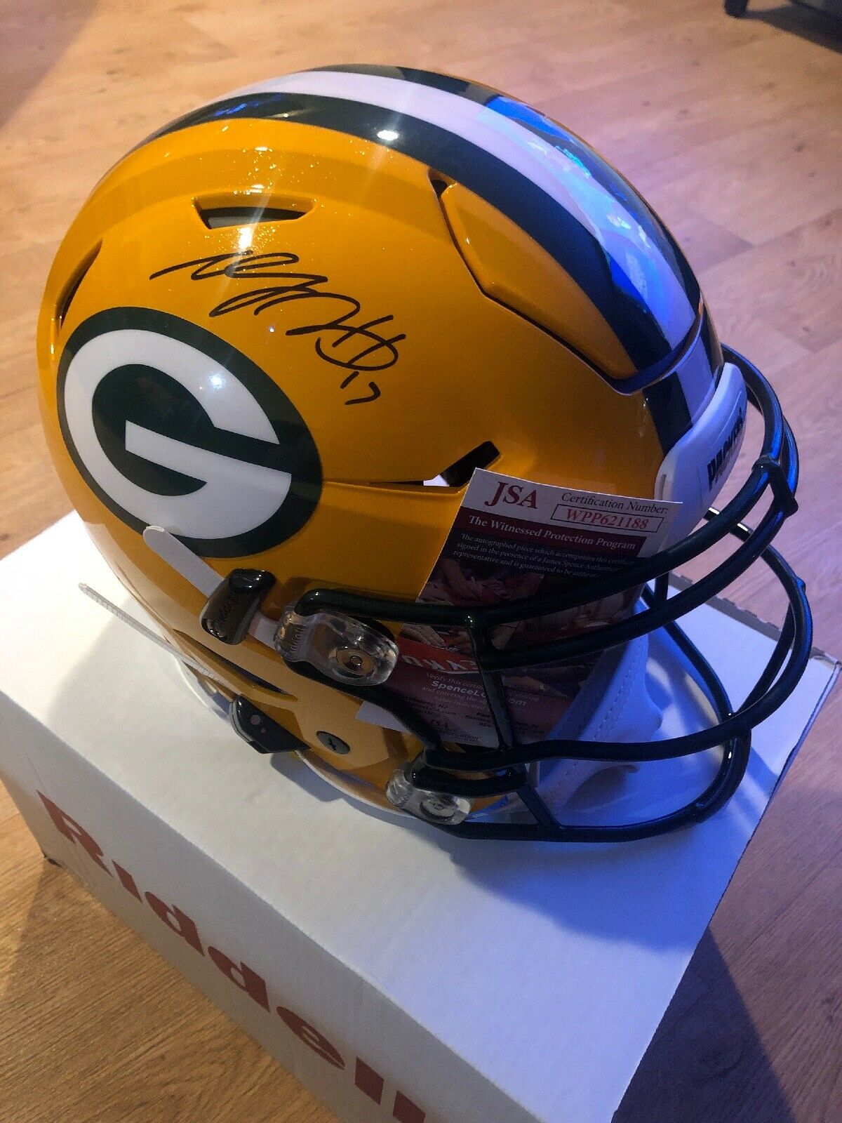 Davante Adams Signed Packers Full Size Speed Flex Helmet Jsa | #18737963