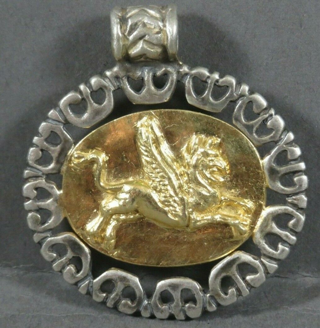 ANCIENT ROMAN SILVER AMULET WITH DEPICTION OF LEGIONARY GRIFFIN CIRCA ...