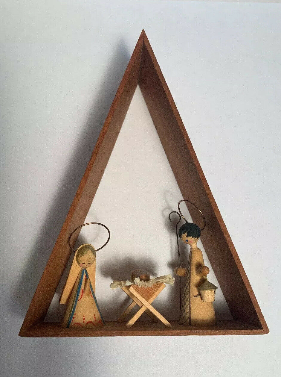 Vintage Erzgebirge Nativity Miniature German Wood Christmas Pyramid ...