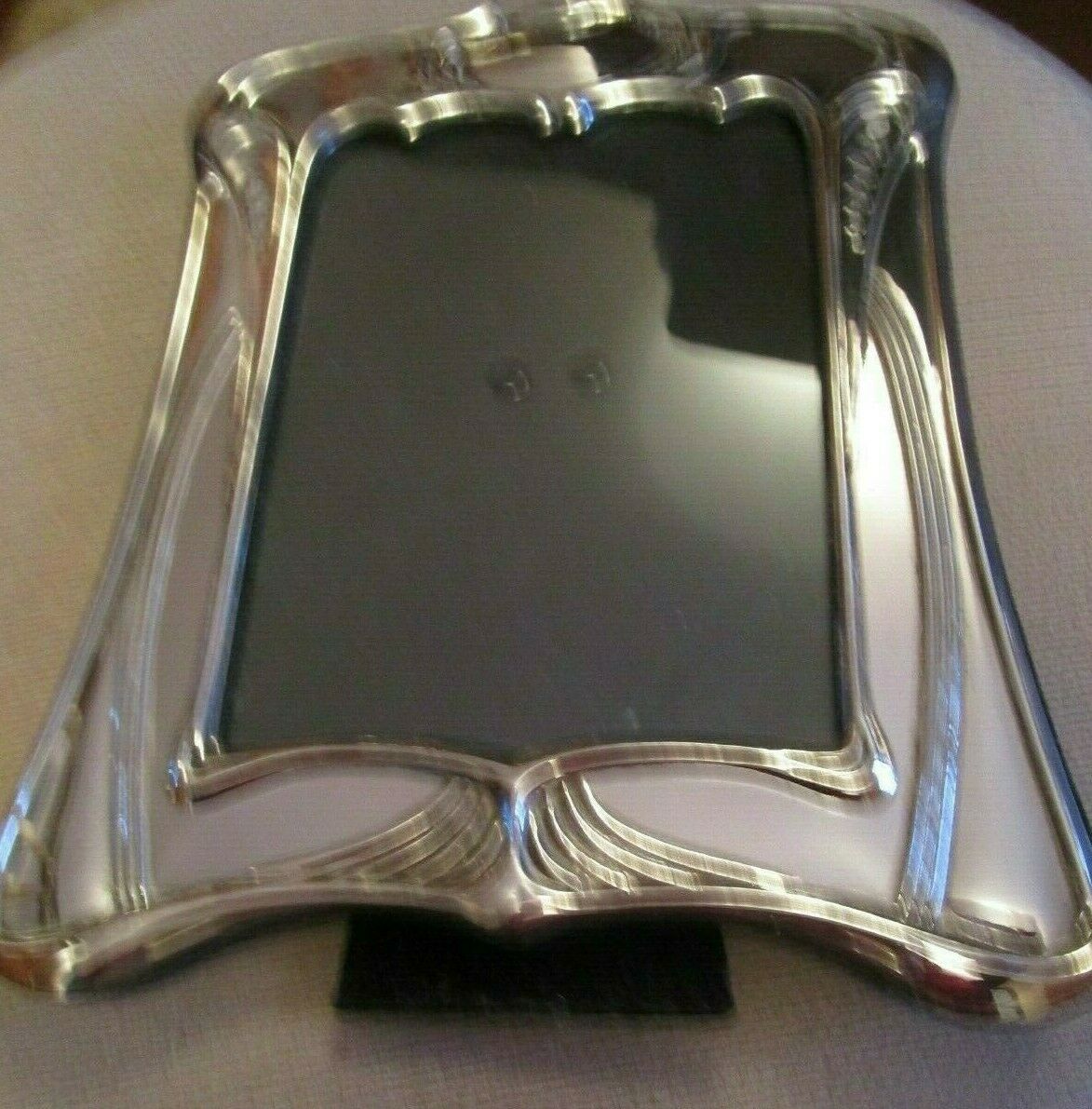 VINTAGE ART NOUVEAU/ART DECO SILVER PLATE VELVET BACKED PICTURE FRAME ...
