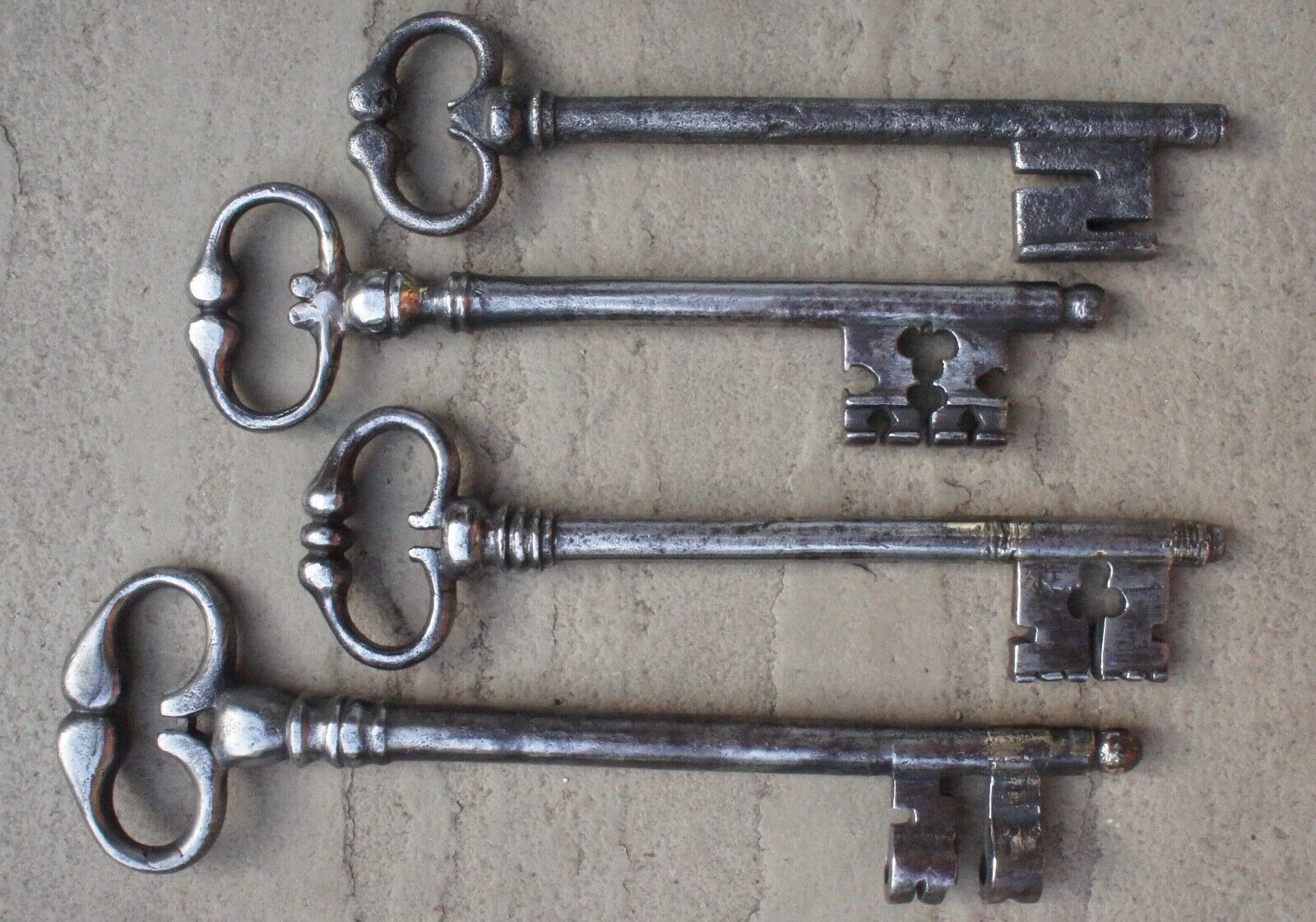 Four Huge 18th Century French Wrought Iron Keys | #19400905
