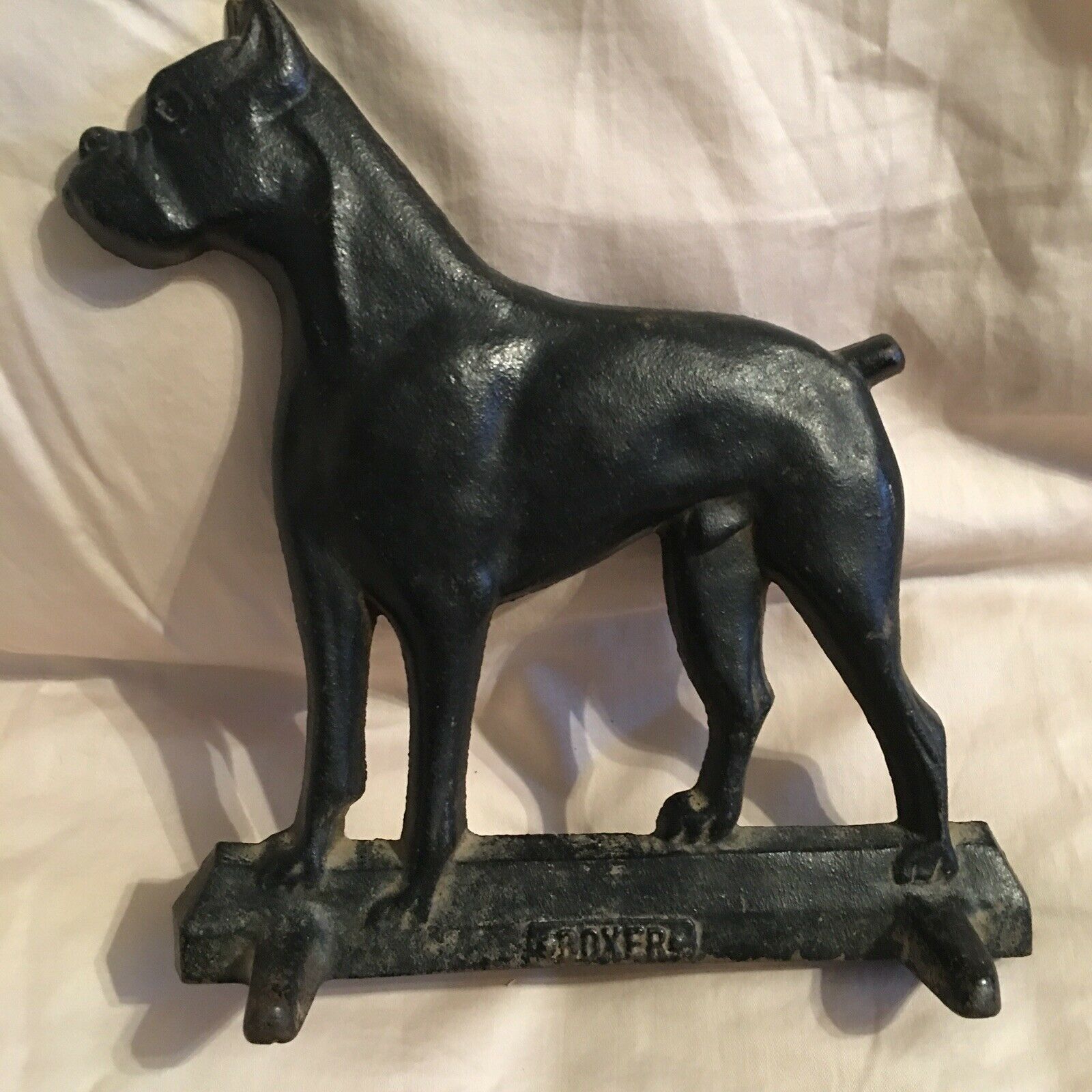 Vintage Cast Iron Boxer Dog Virginia Metalcrafters Waynesboro Virginia ...