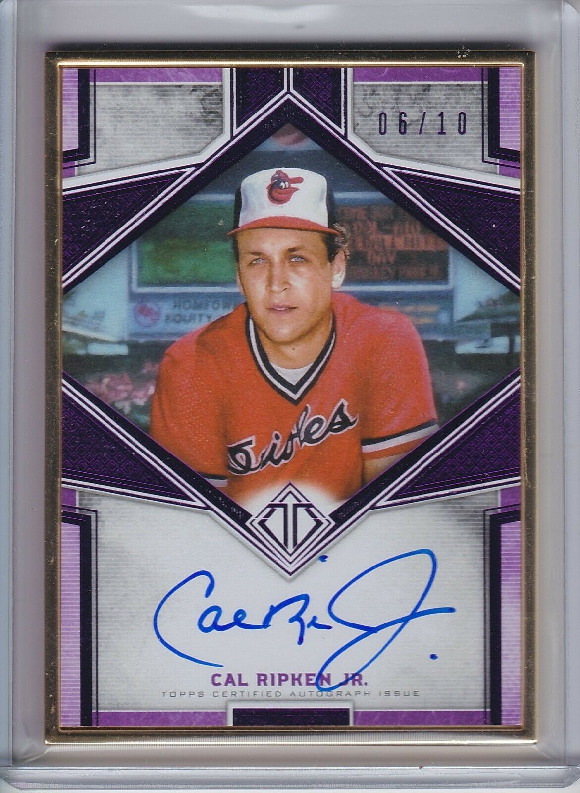 Cal Ripken Jr Orioles 2019 Topps Transcendent Purple Auto TCA - CRJ (06 ...