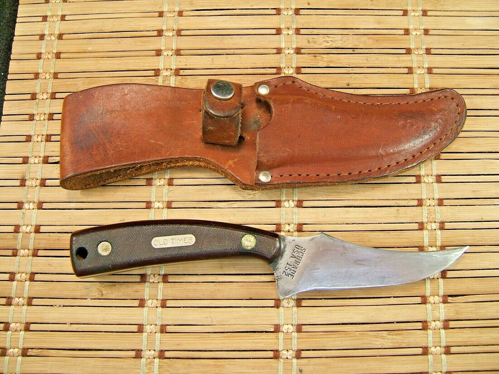 VINTAGE SCHRADE USA OLD TIMER 152 SHARPFINGER FIXED BLADE HUNTER KNIFE ...