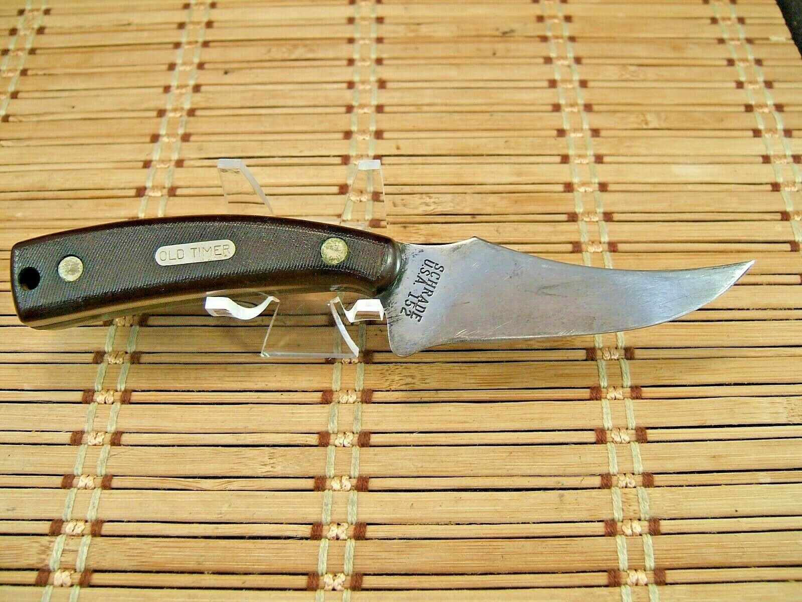 VINTAGE SCHRADE USA OLD TIMER 152 SHARPFINGER FIXED BLADE HUNTER KNIFE ...
