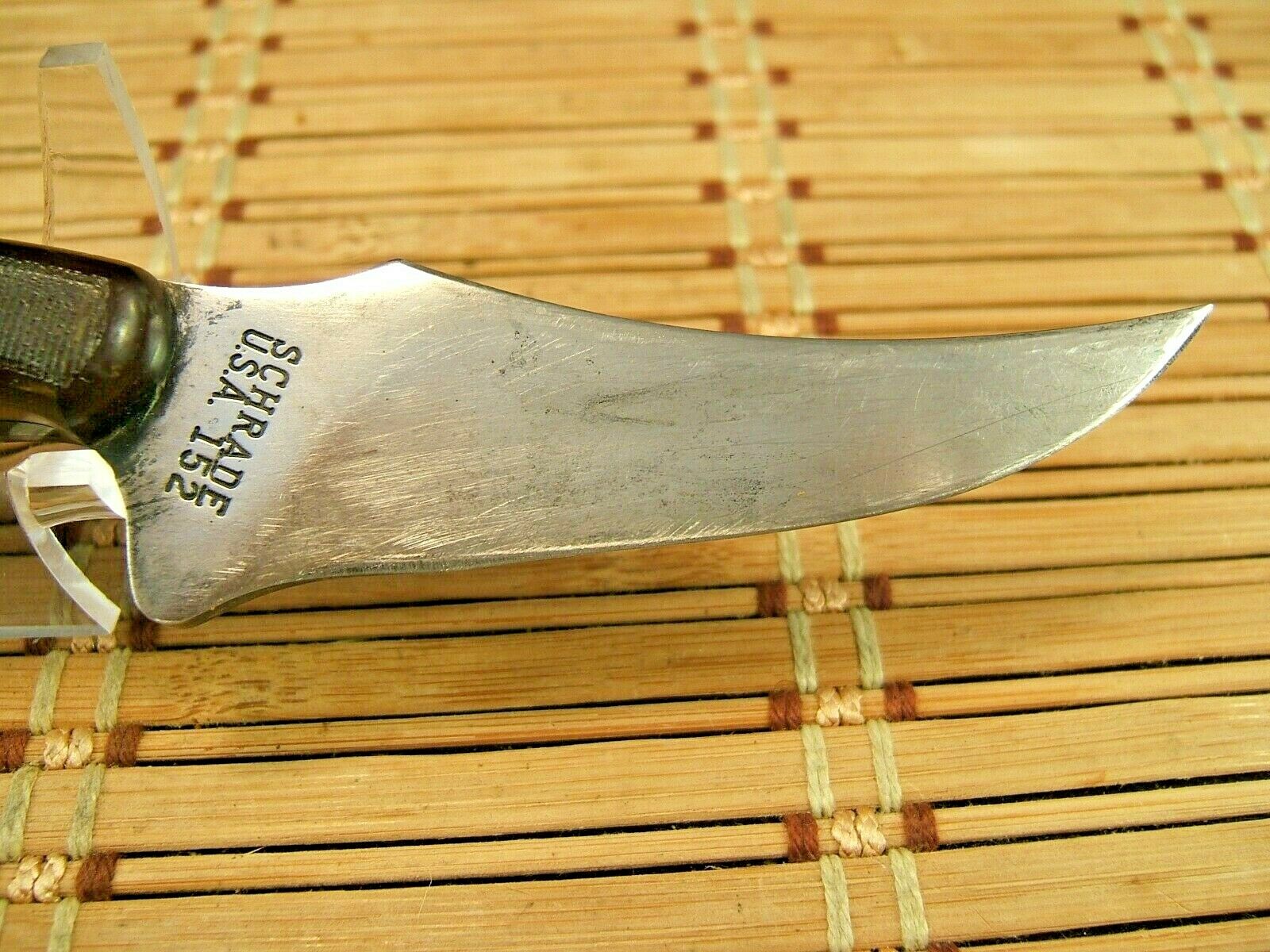 VINTAGE SCHRADE USA OLD TIMER 152 SHARPFINGER FIXED BLADE HUNTER KNIFE ...